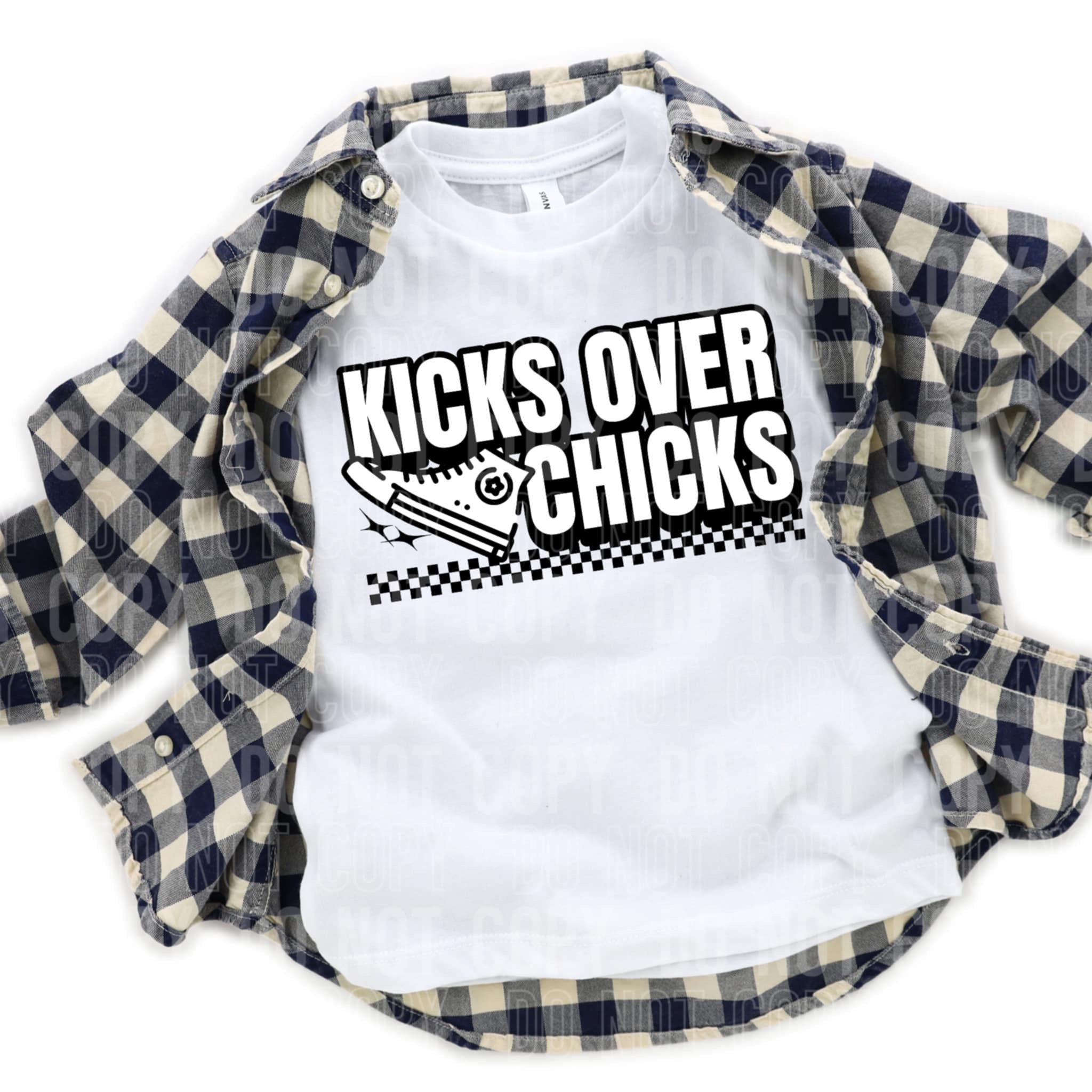 Kicks over chicks (SBB) 92333 DTF transfer – Mud & Grace Transfers