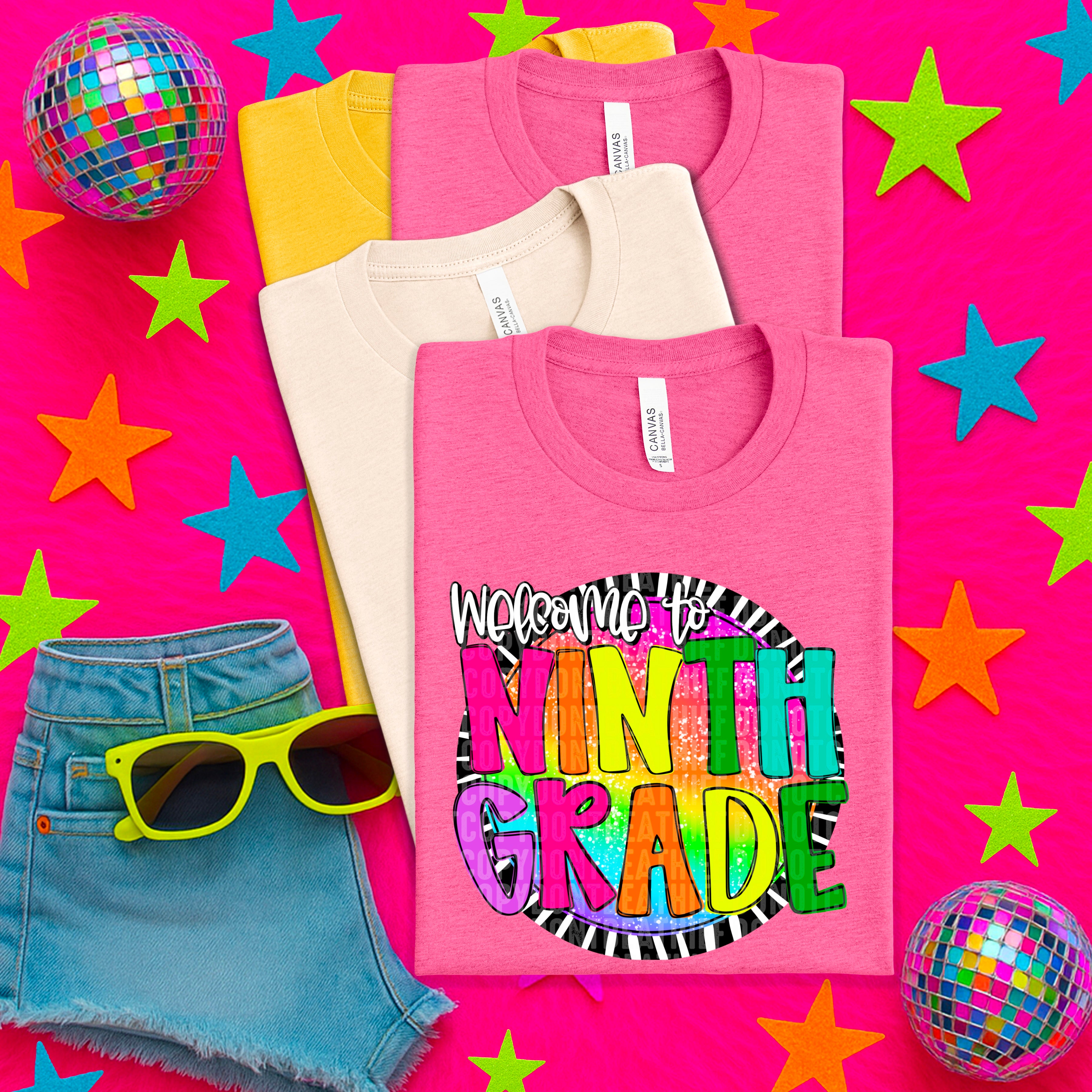 Welcome To Ninth Grade - Girl 104541 DTF transfer – Mud & Grace Transfers
