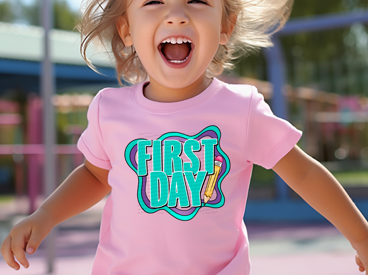 First Day Pencil 51900 DTF transfer – Mud & Grace Transfers