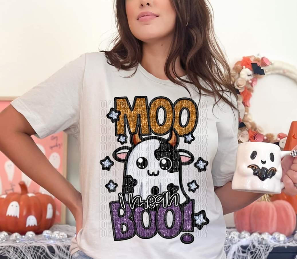 Moo I mean boo (CRAFTI) 43879 DTF transfer – Mud & Grace Transfers