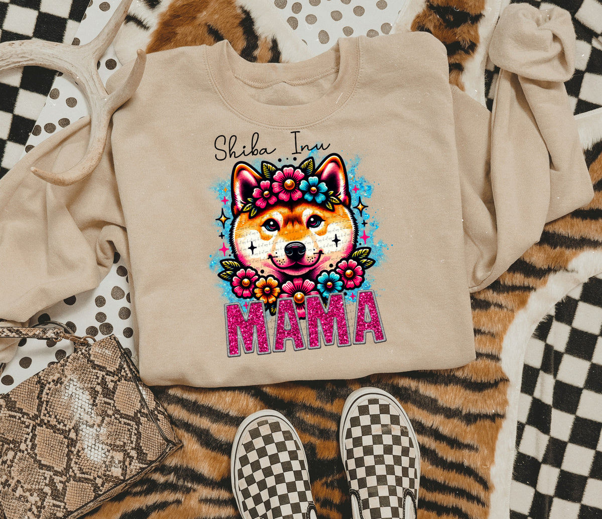 Shiha inu mama SEQUIN 22472 DTF transfer – Mud & Grace Transfers