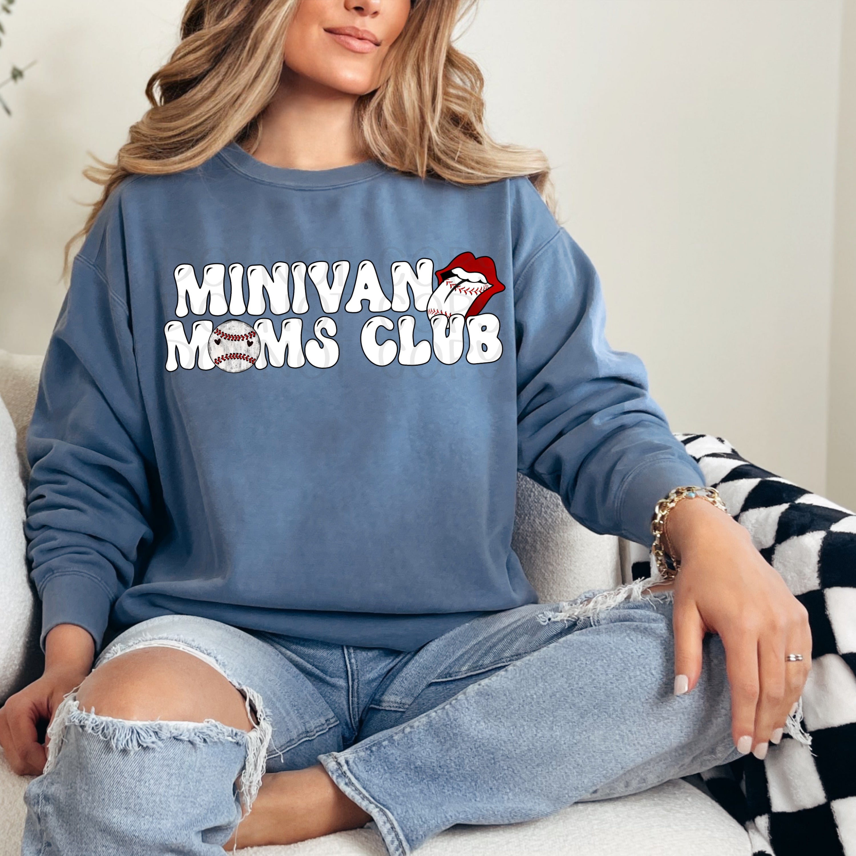 Minivan moms club (white font) 30303 DTF transfers – Mud & Grace Transfers