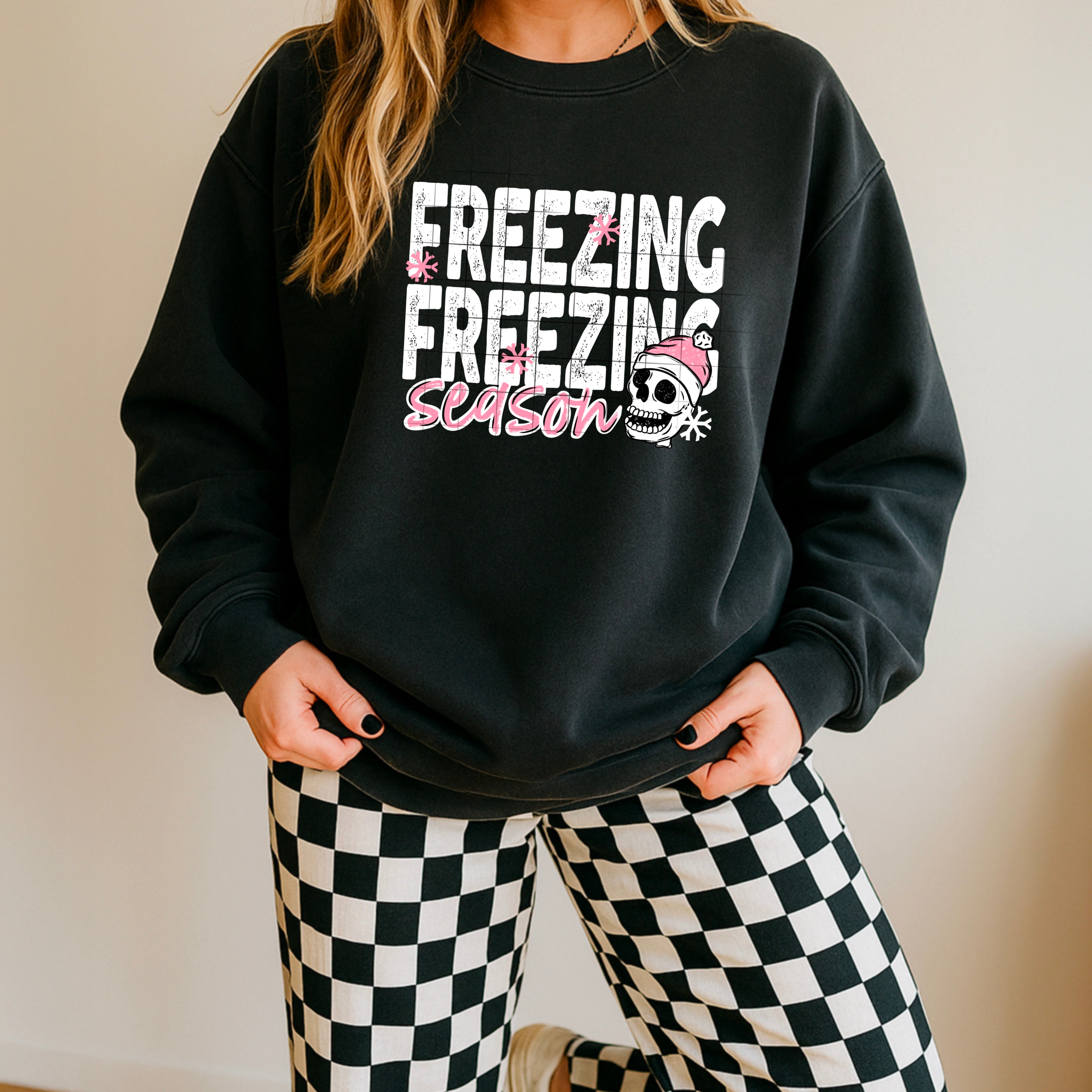 Freezing Freezing season skull white (CSC) DTF Transfer – Mud & Grace ...