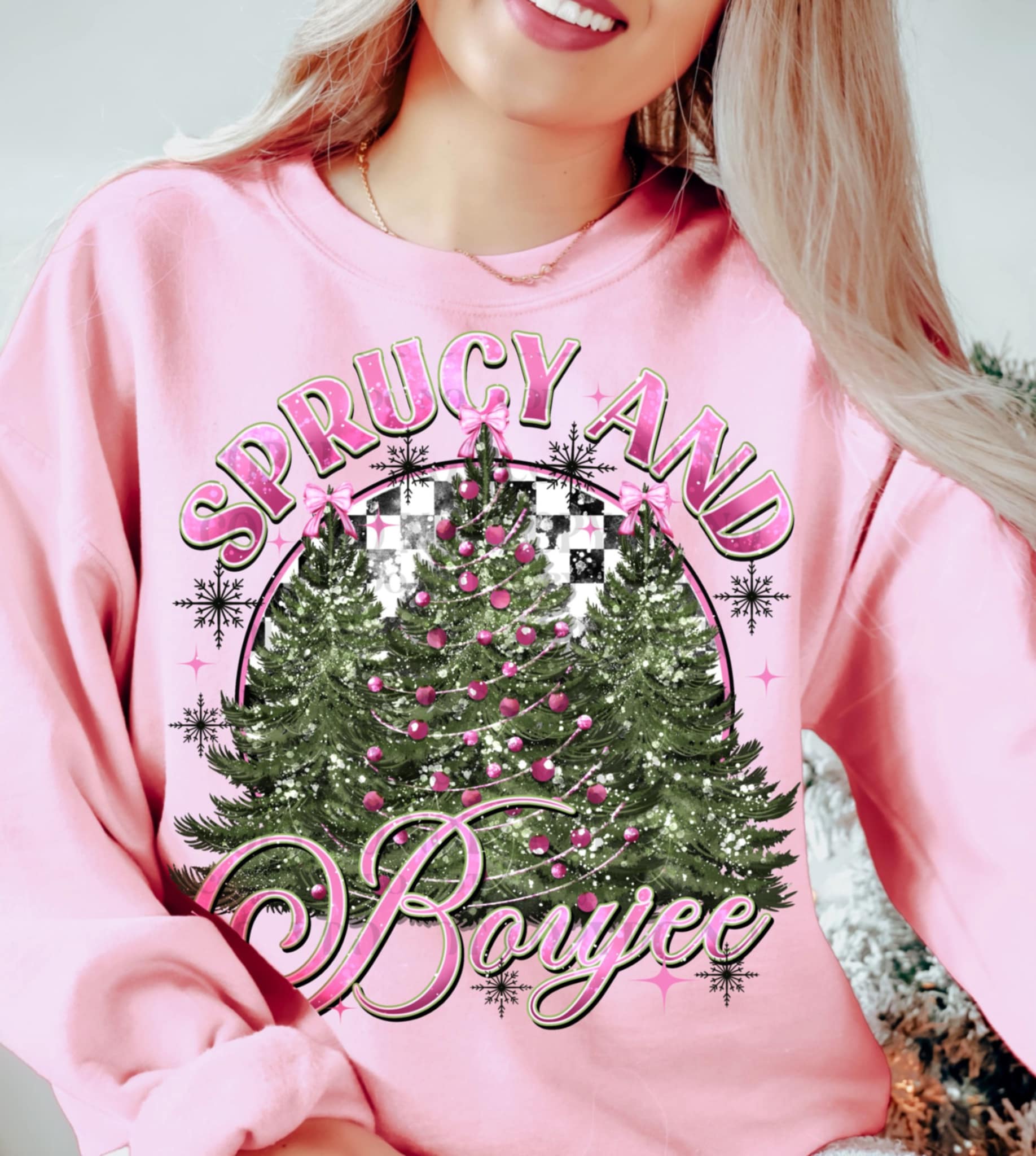 Sprucy & Boujee Trees AG DTF transfer – Mud & Grace Transfers
