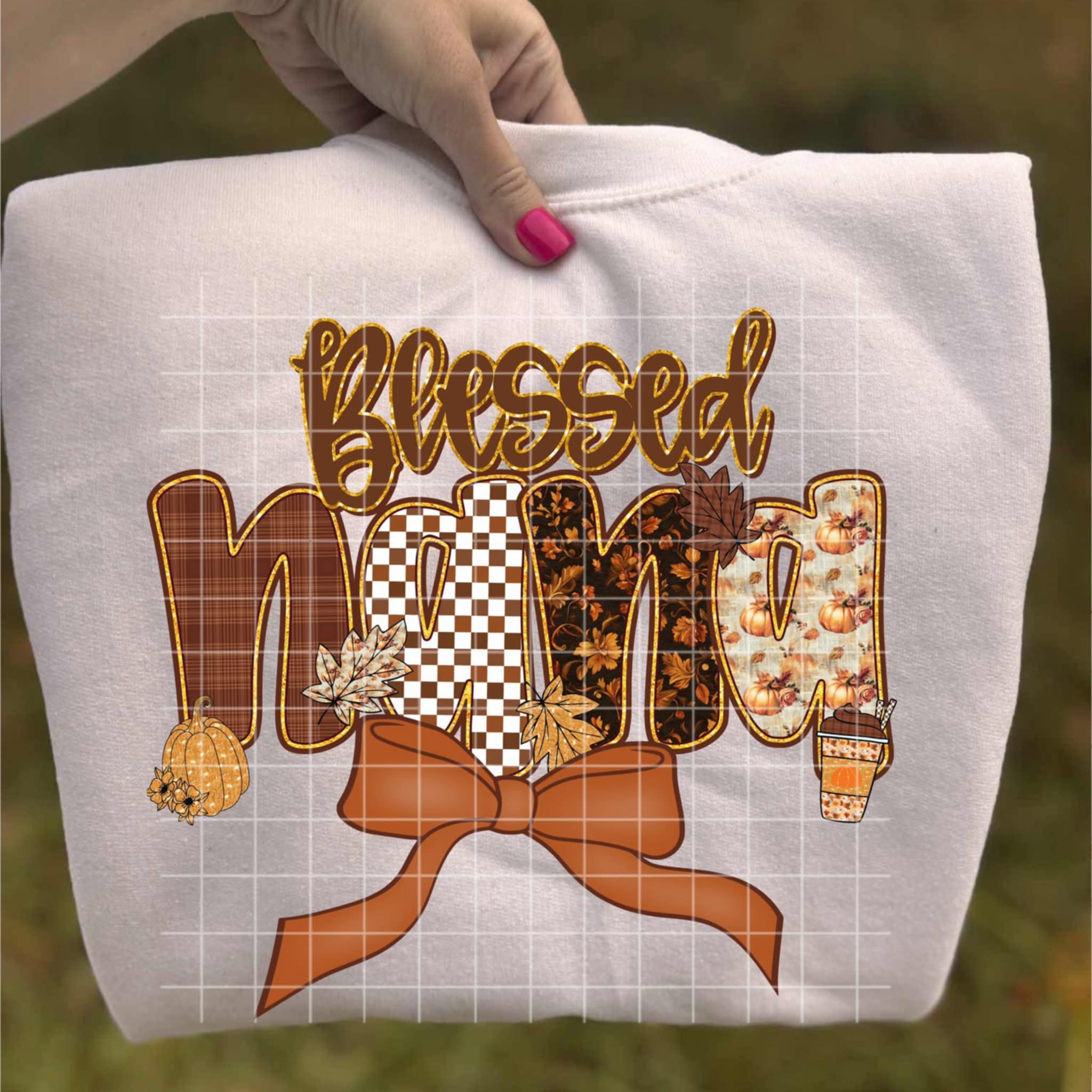 Blessed Nana Fall Bow (crafti) DTF Transfer – Mud & Grace Transfers