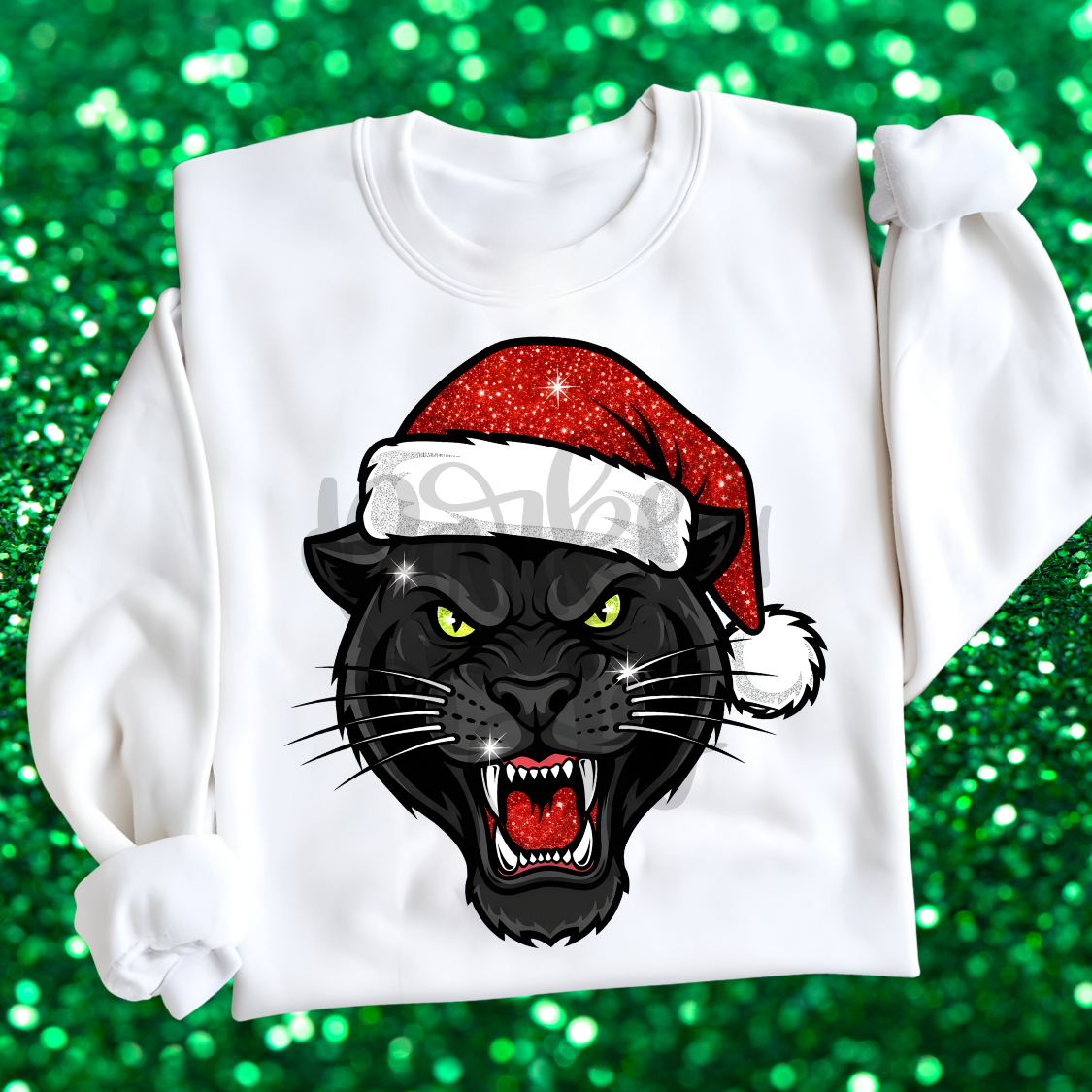 Panther Santa Hat (PARKER) DTF transfer – Mud & Grace Transfers