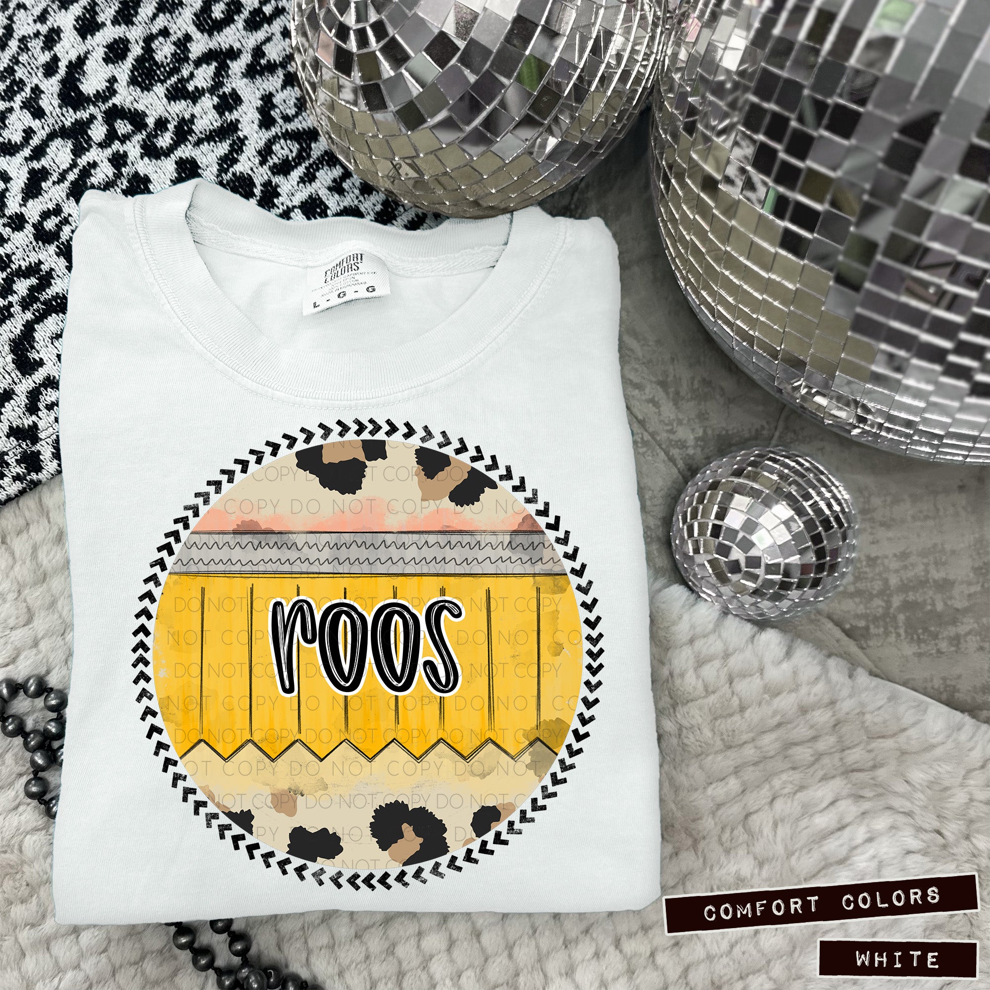 Roos Circle Pencil Background (Caplinger) DTF transfer – Mud & Grace ...