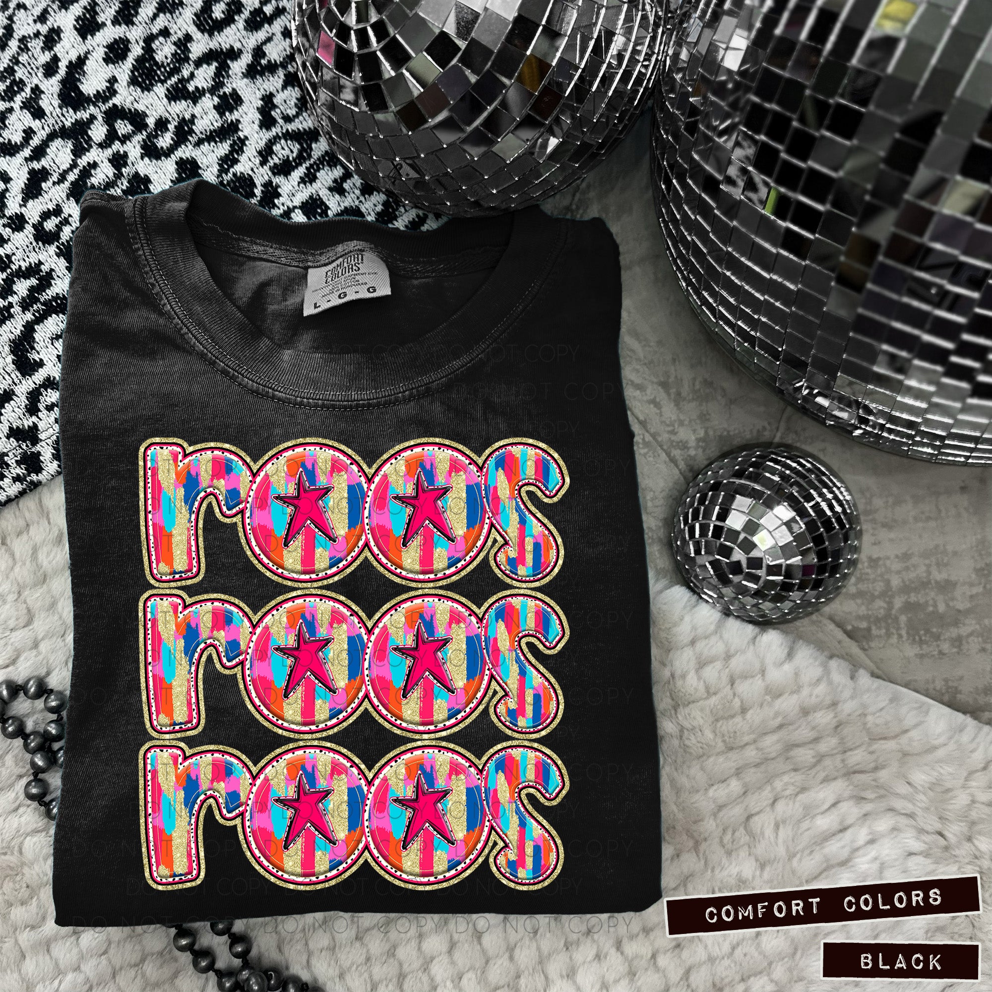 Roos stacked Brushstrokes (Caplinger) DTF transfer – Mud & Grace Transfers