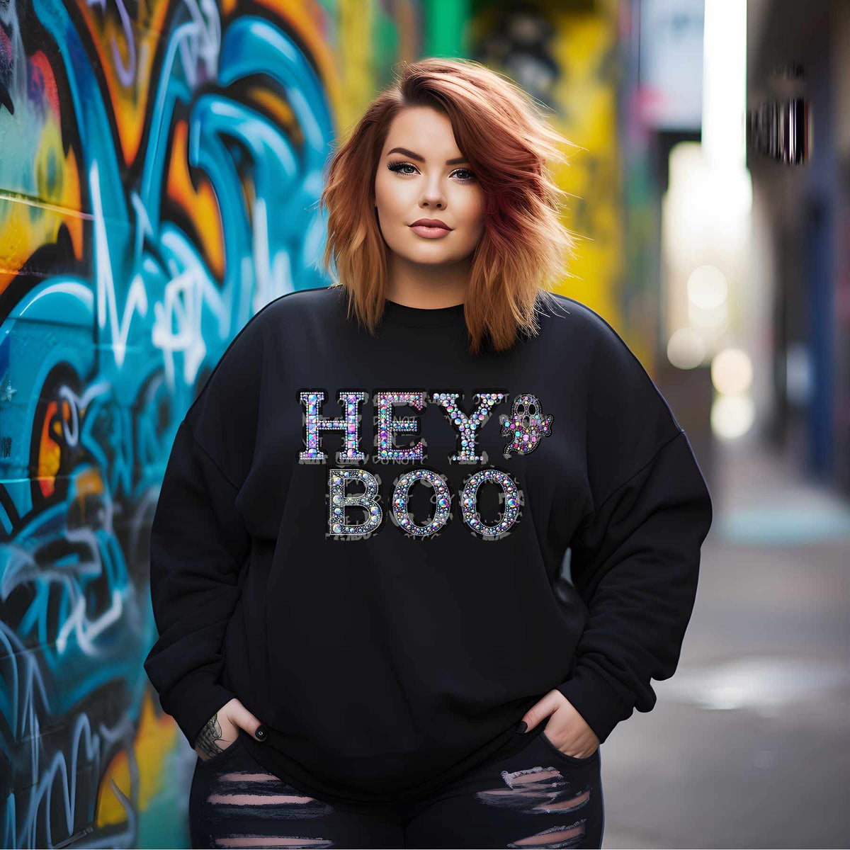 Hey boo (LANE) 50901 DTF transfer – Mud & Grace Transfers