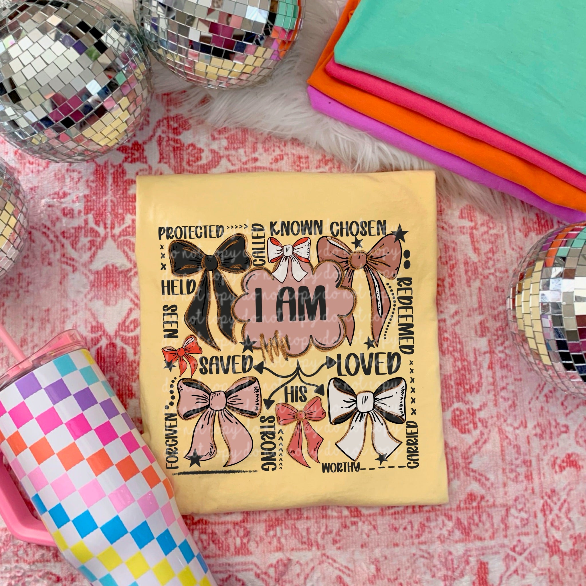I am loved Saved bow collage (SSD) 117226 DTF Transfer – Mud & Grace ...