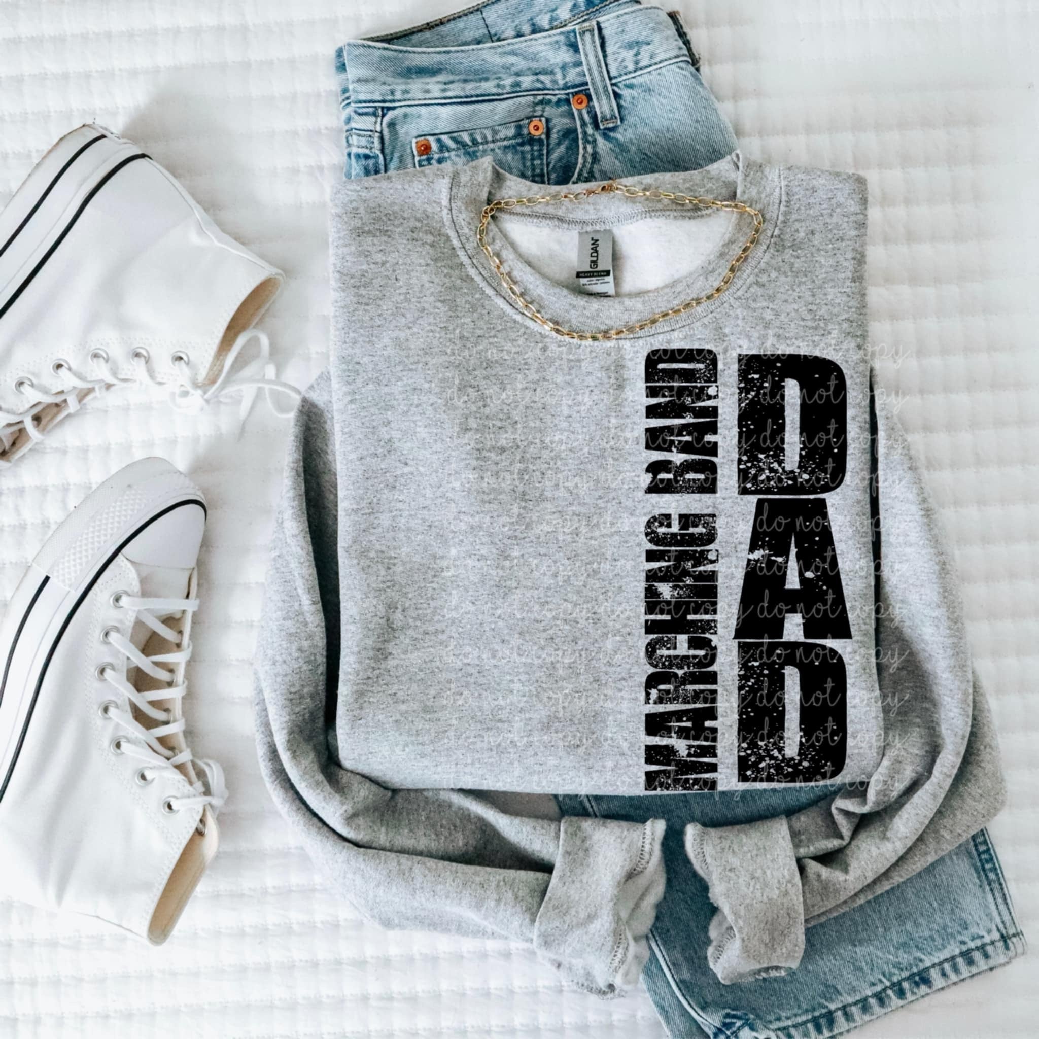 Marching band dad vertical grunge 93218 DTF transfer – Mud & Grace ...