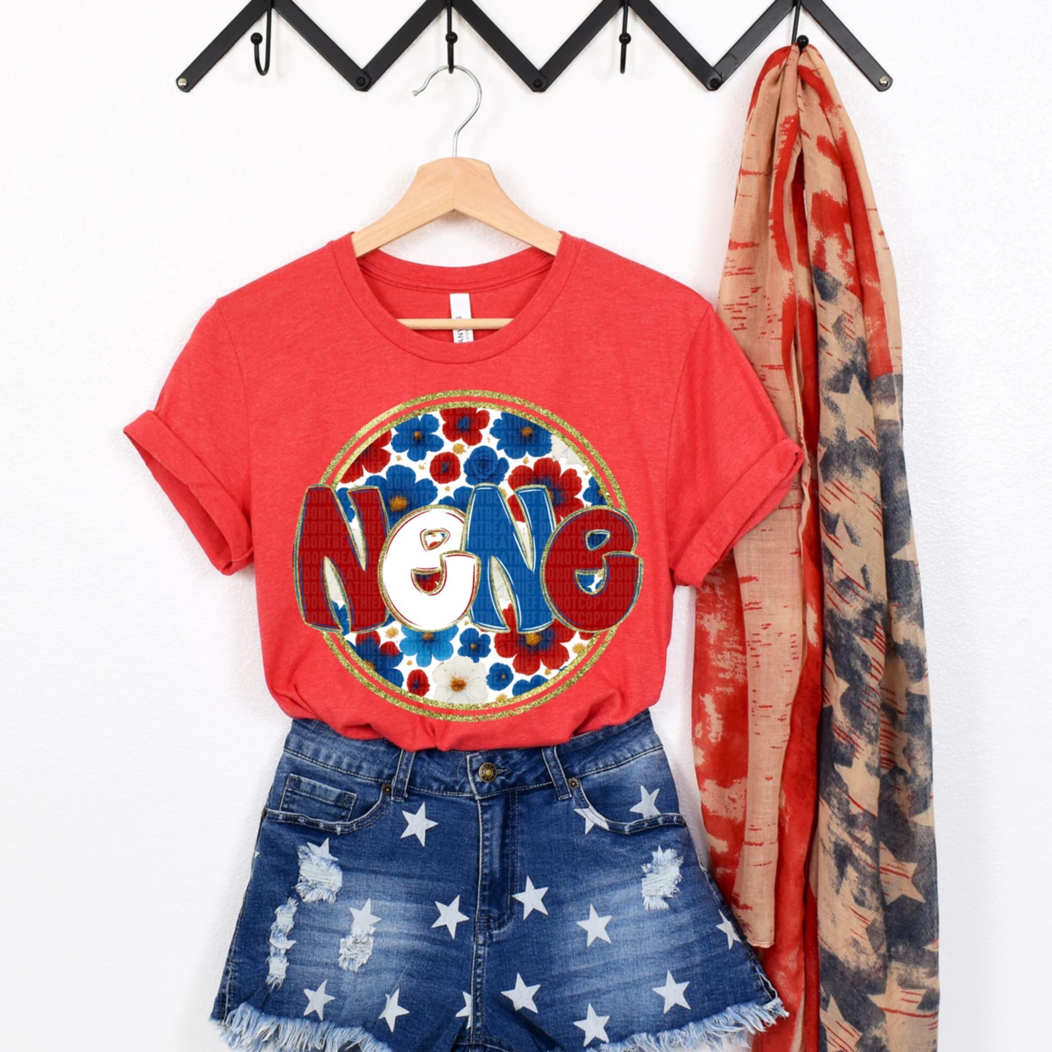 Nene patriotic circle (SDD) 99237 DTF transfer – Mud & Grace Transfers