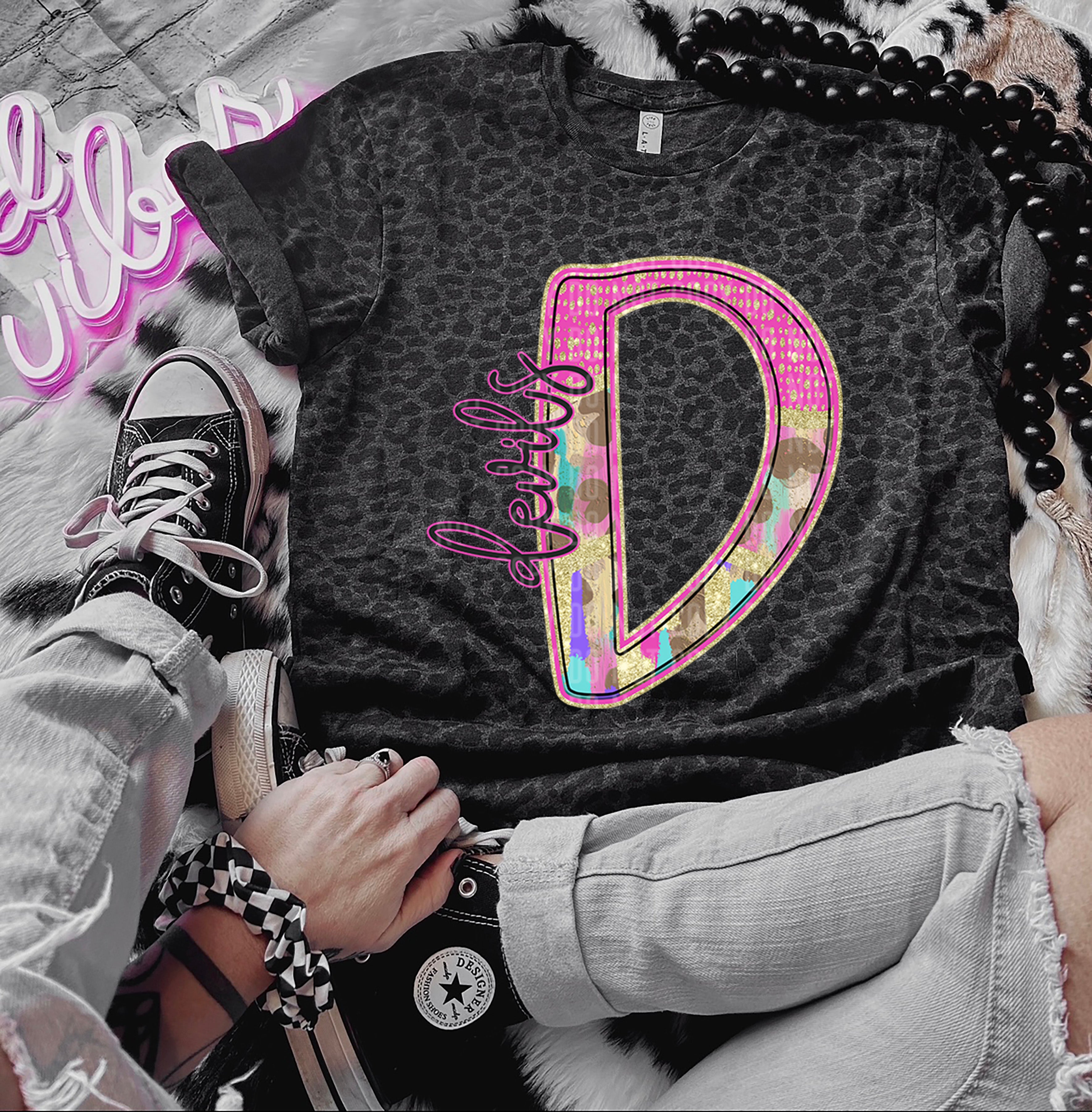 Rainbow Leopard Devils (Caplinger) DTF transfer – Mud & Grace Transfers