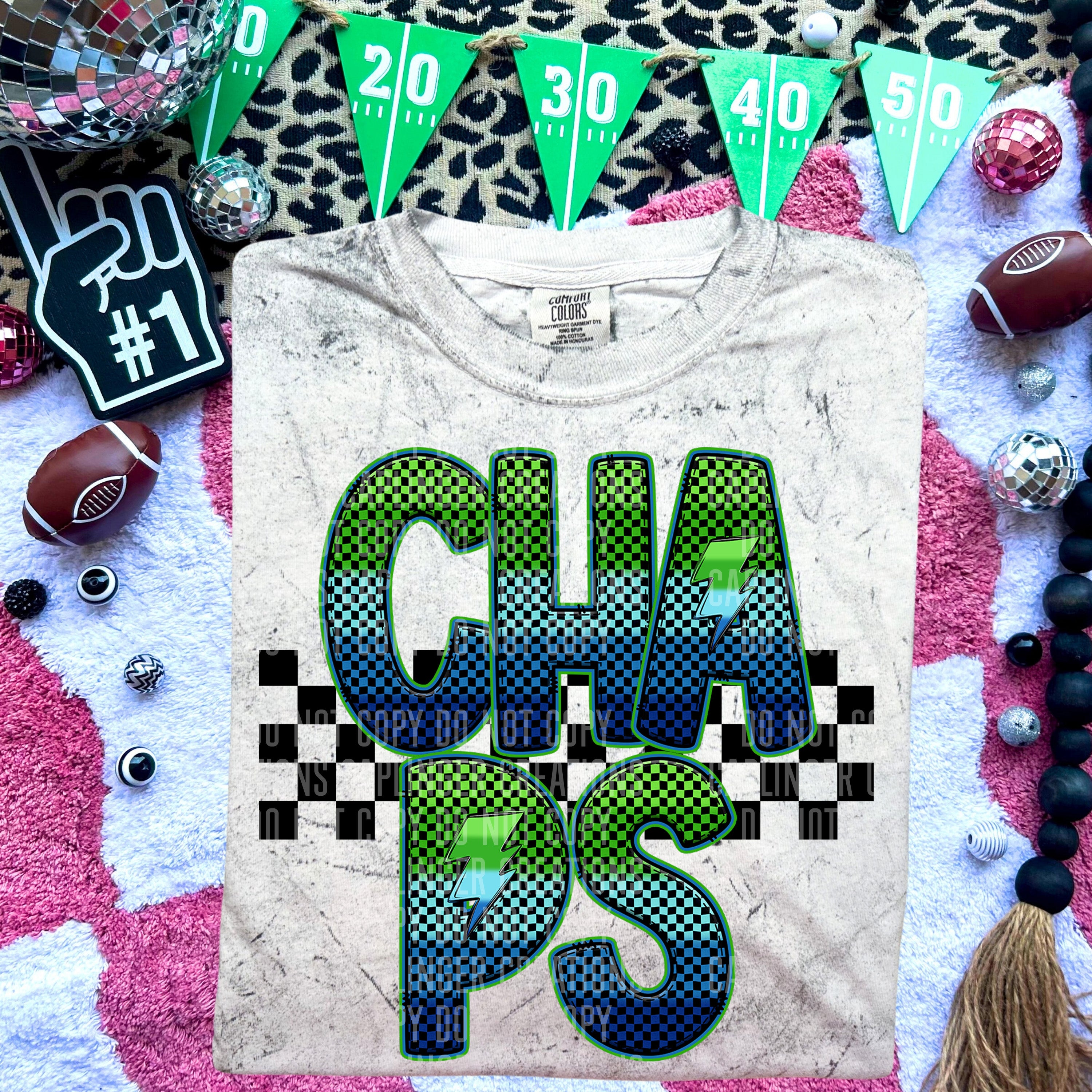 Chaps Blue and Green Checkered (Caplinger) DTF transfer – Mud & Grace ...