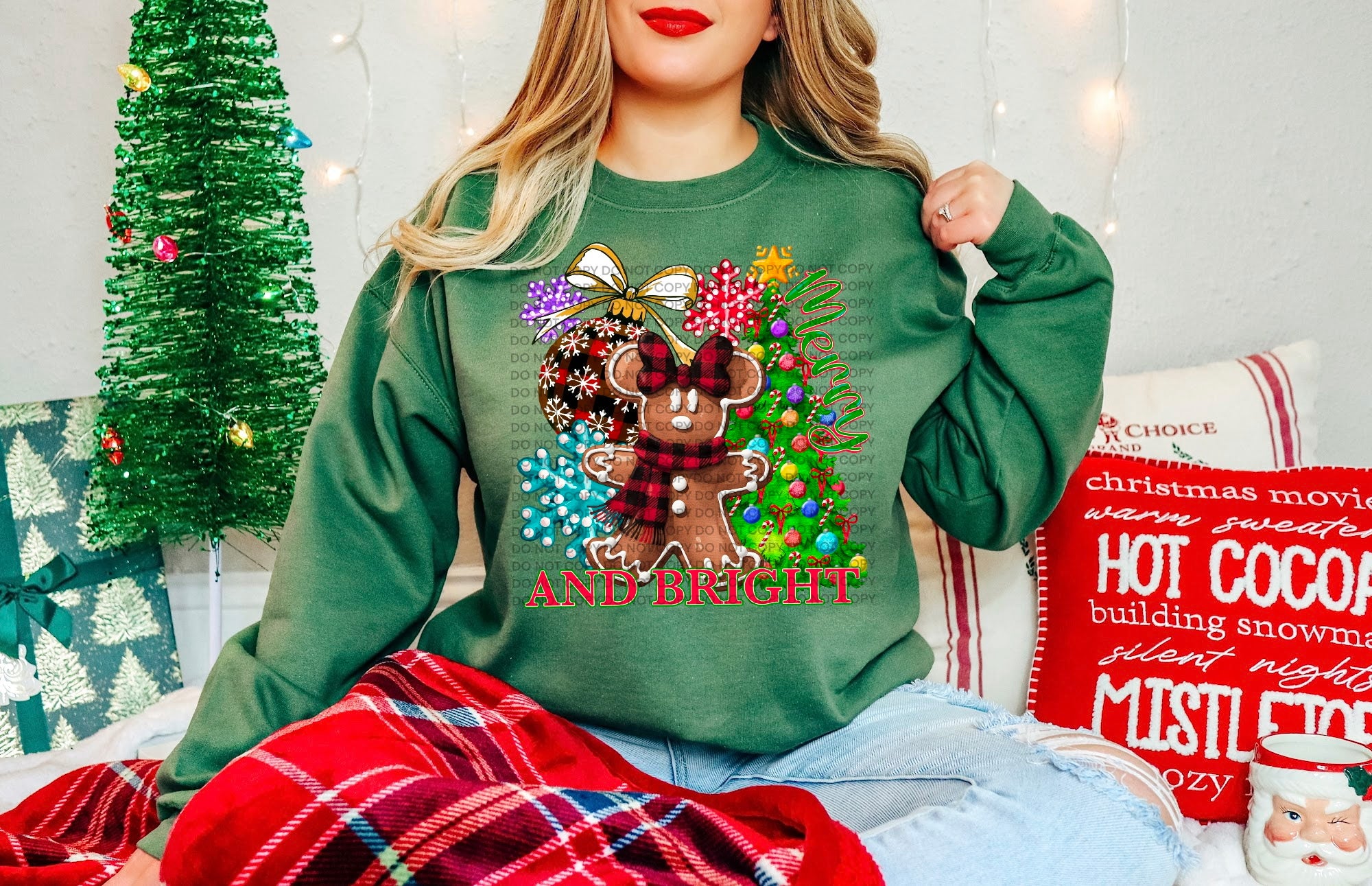 Merry and Bright mouse gingerbread (SCG) DTF Transfer – Mud & Grace ...