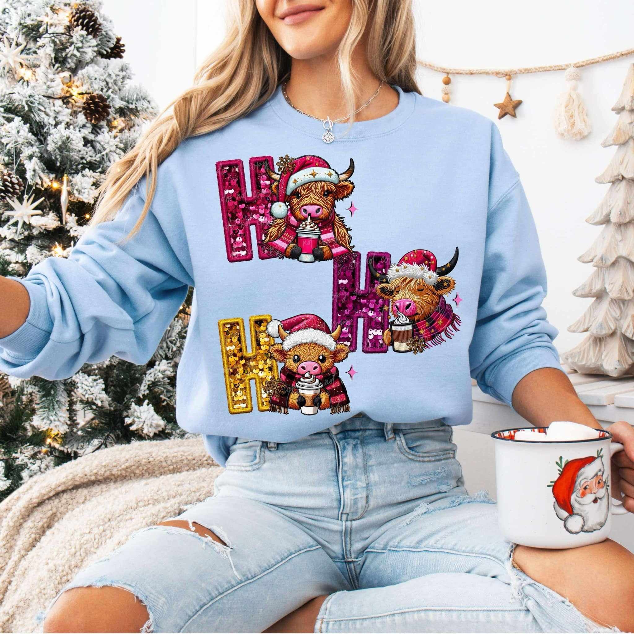 Ho ho ho cows 67802 DTF transfer – Mud & Grace Transfers