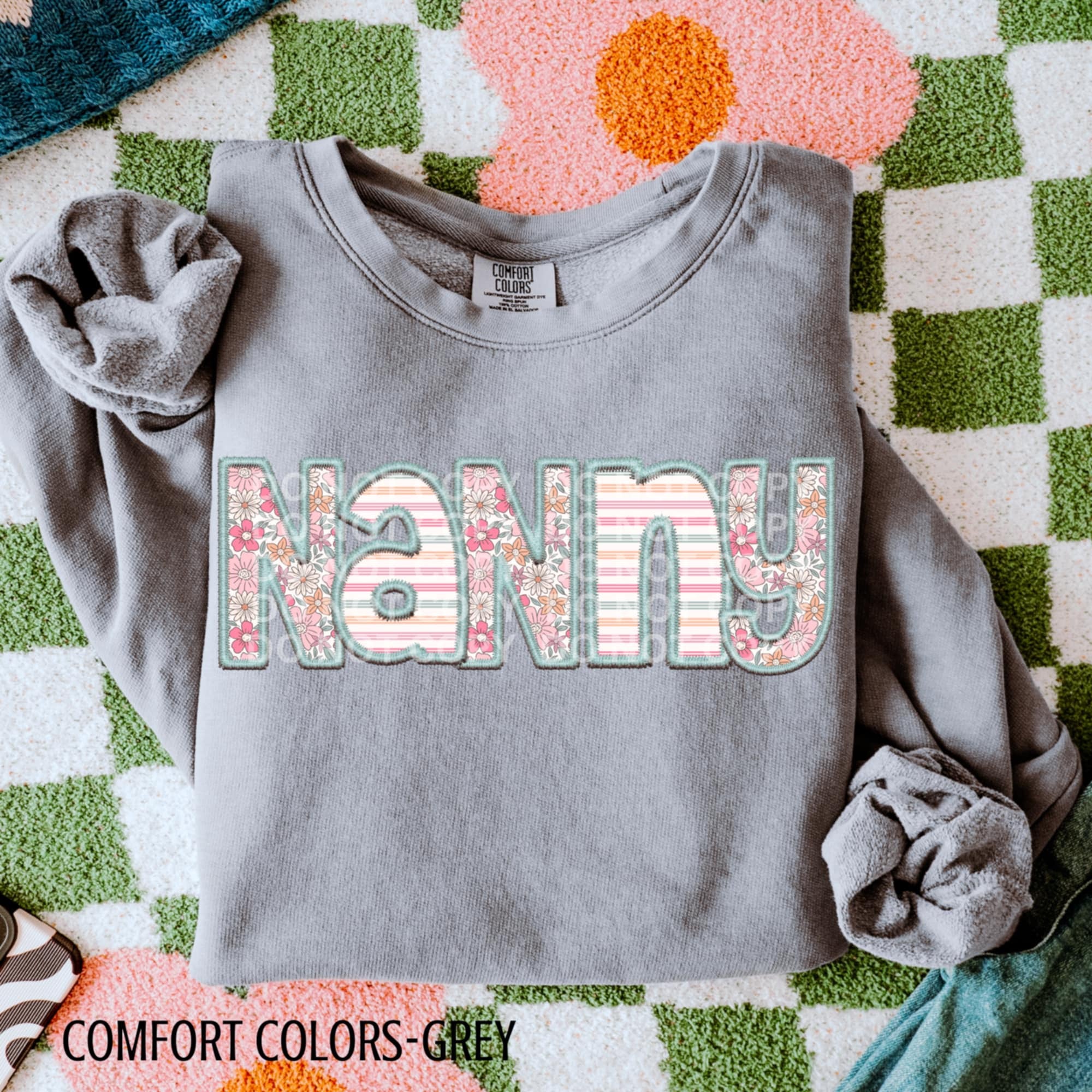 Nanny embroidery (CSG) 87201 DTF transfer – Mud & Grace Transfers