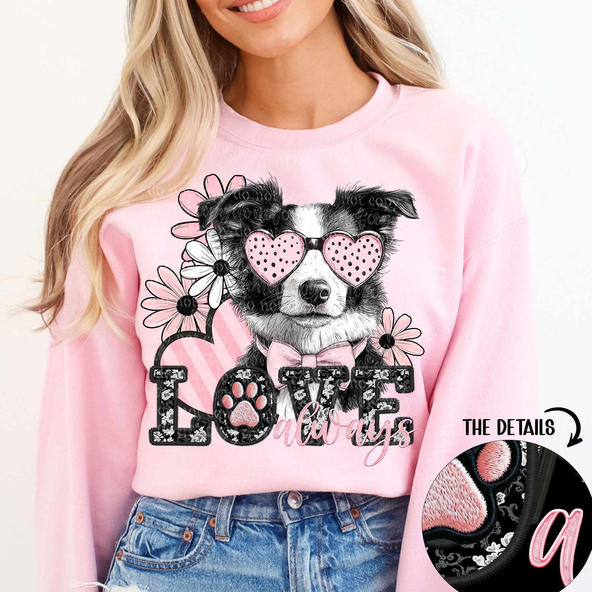 Love always Australian shepherd (TTD) 79451 DTF transfer – Mud & Grace ...