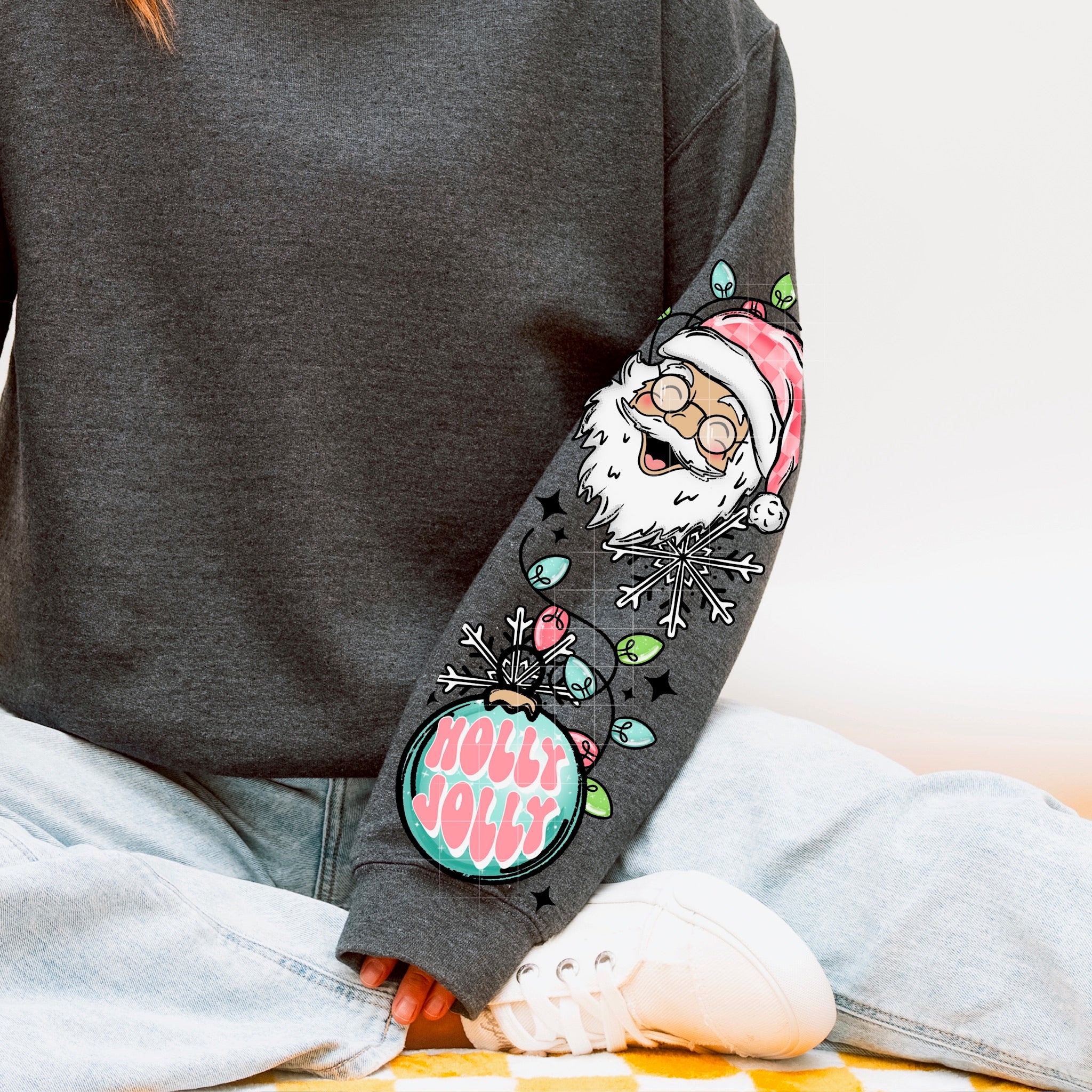 Merry Christmas colorful Santa lighter skin (SLEEVE) (CSC) DTF Transfe ...