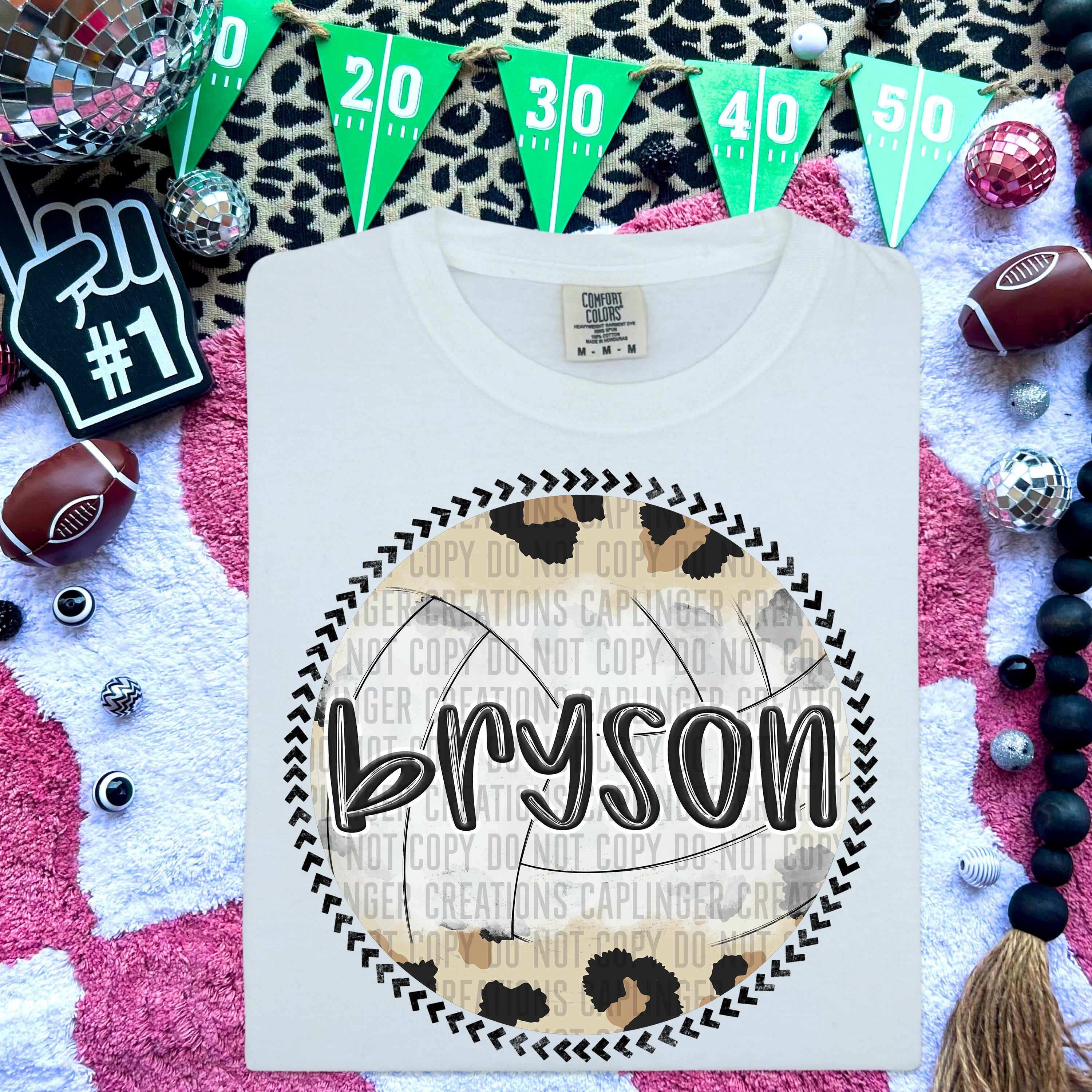 Bryson volleyball background (Caplinger) DTF transfer – Mud & Grace ...