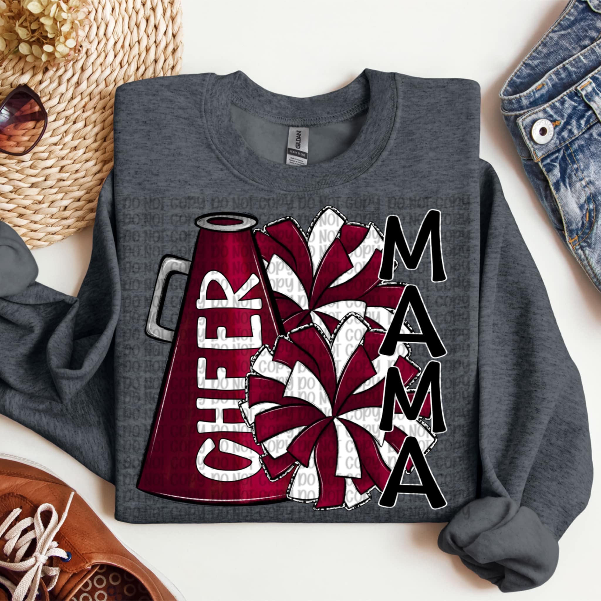 Cheer mama maroon megaphone vertical (VP) 91944 DTF transfer – Mud ...