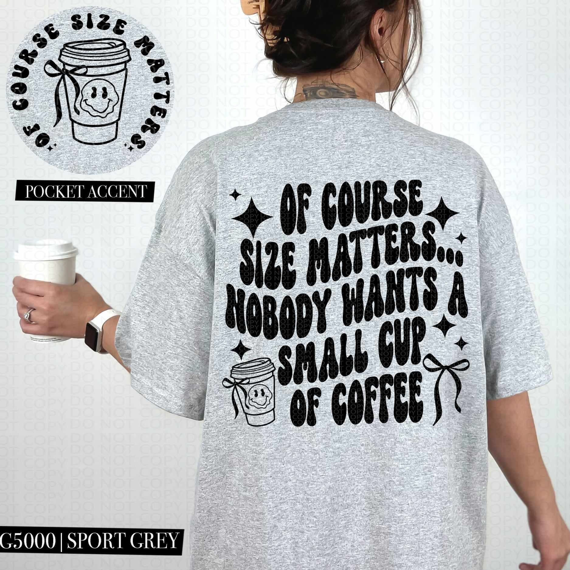 Of course size matters… nobody wants a small cup of coffee BLACK BACK ...