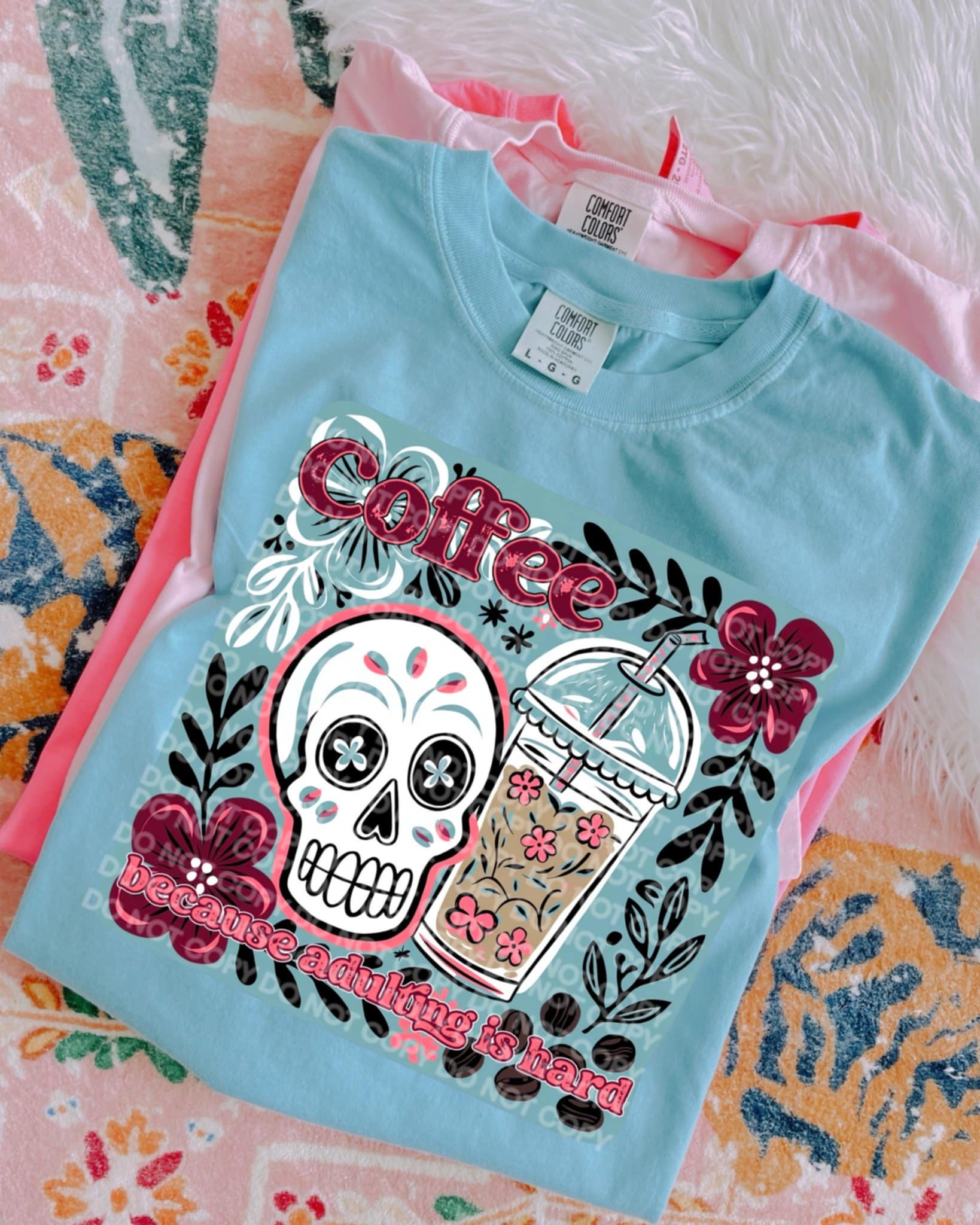 Coffee Sugar Skull (SCG) DTF transfer – Mud & Grace Transfers