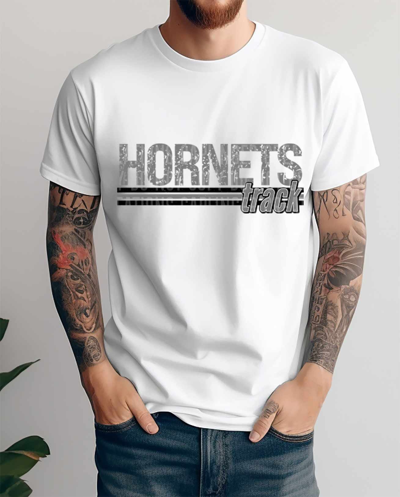 Hornets track grey vintage (caplinger) 80962 DTF transfer – Mud & Grace ...