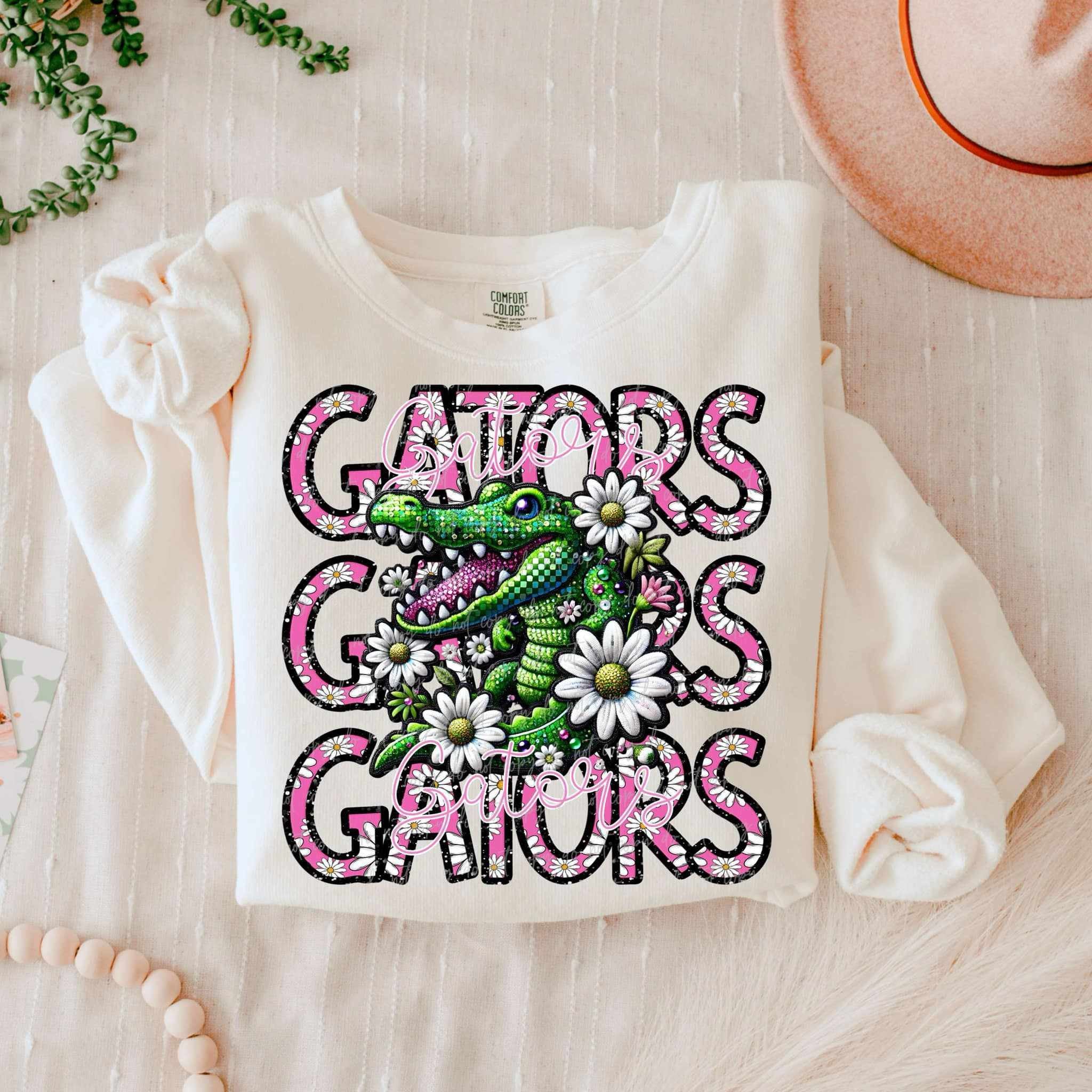 Gators floral stacked 80672 DTF transfer – Mud & Grace Transfers