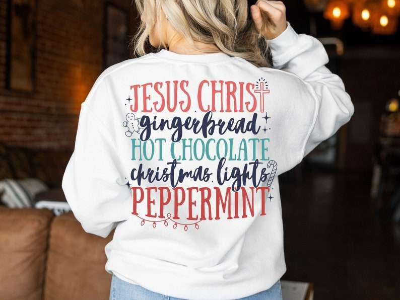 Jesus Christ gingerbread hot chocolate colors (KARTA) 67120 DTF transf ...