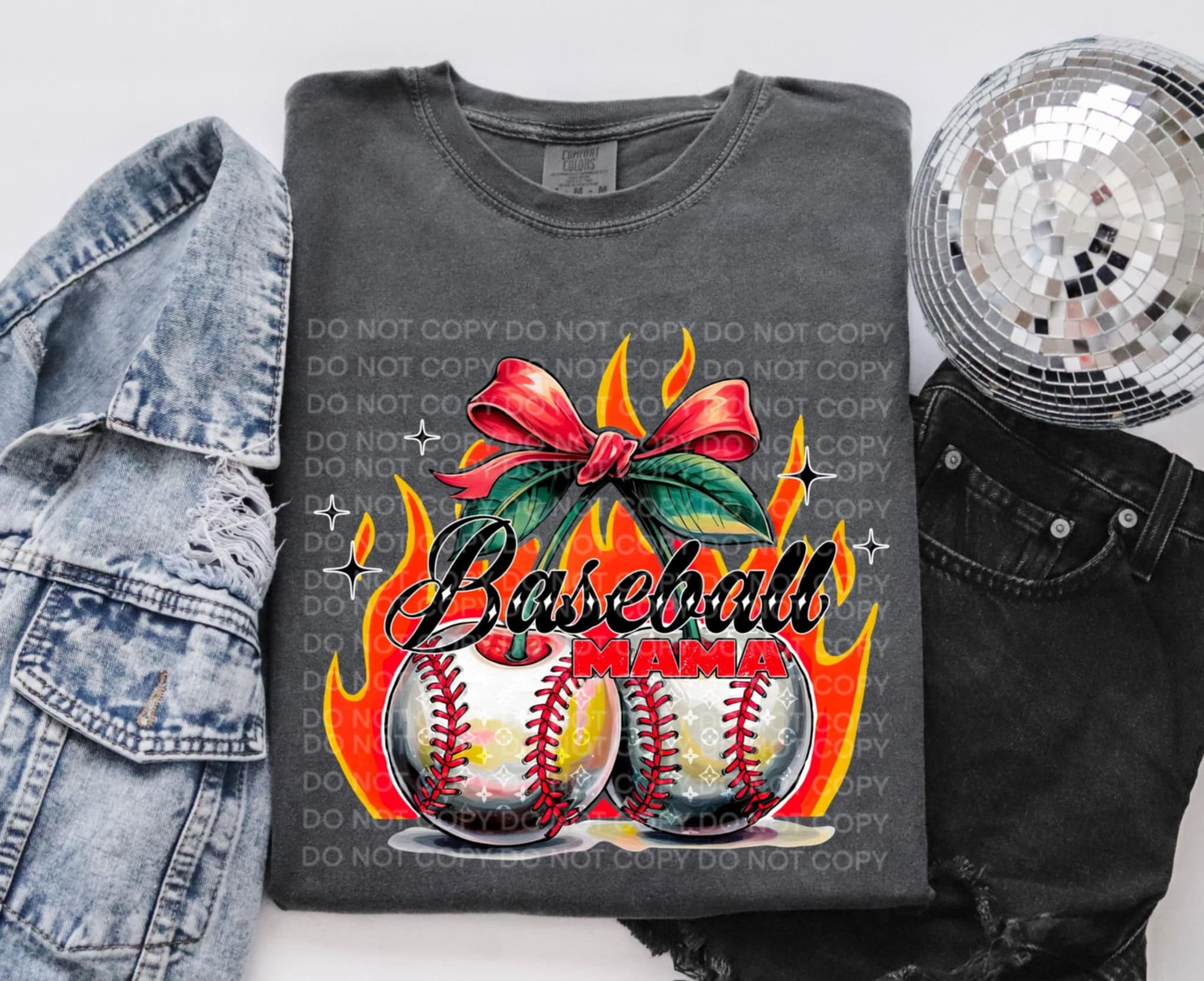 Baseball cherries (SCG) 92257 DTF transfer – Mud & Grace Transfers