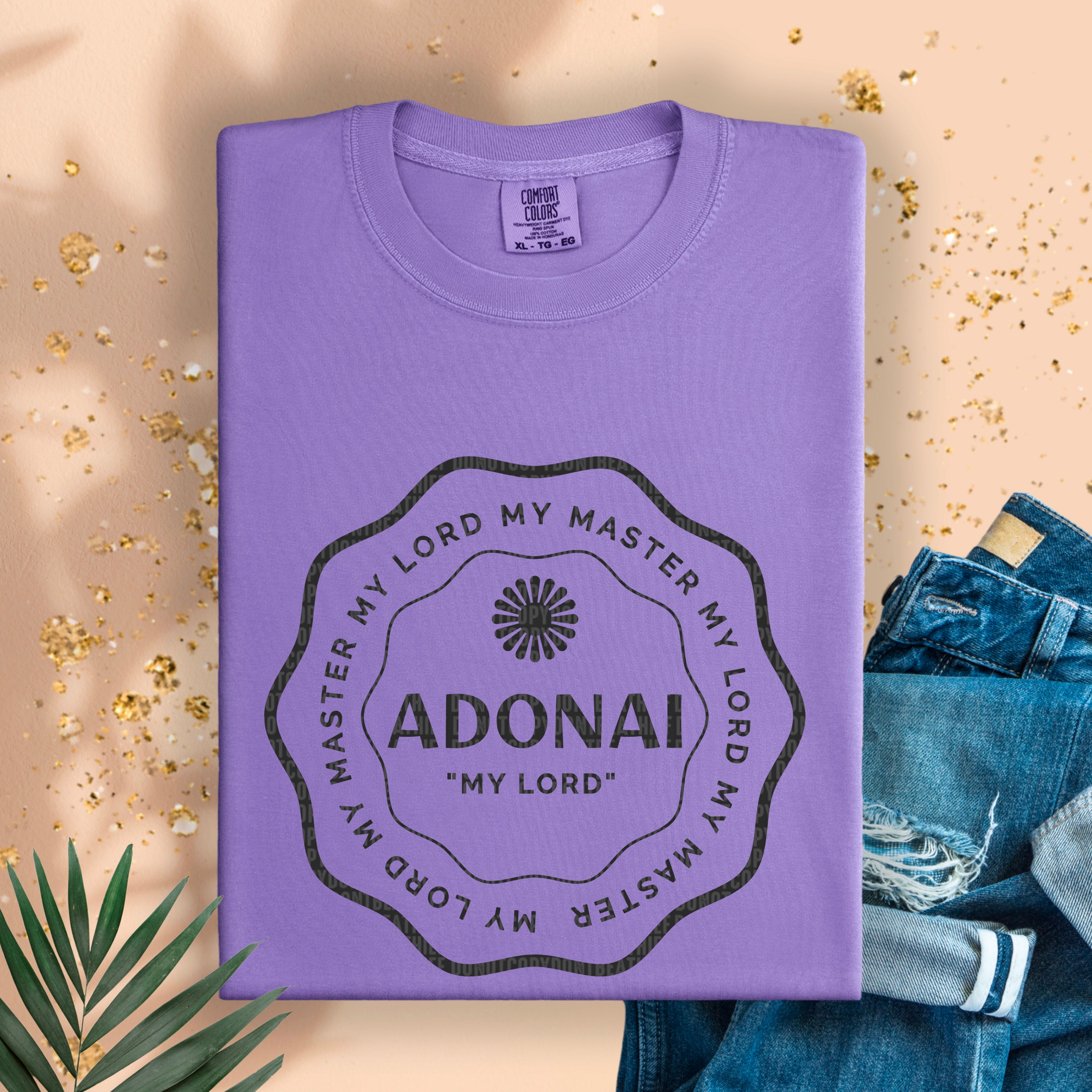 Adonai “my lord” 94909 DTF transfer – Mud & Grace Transfers