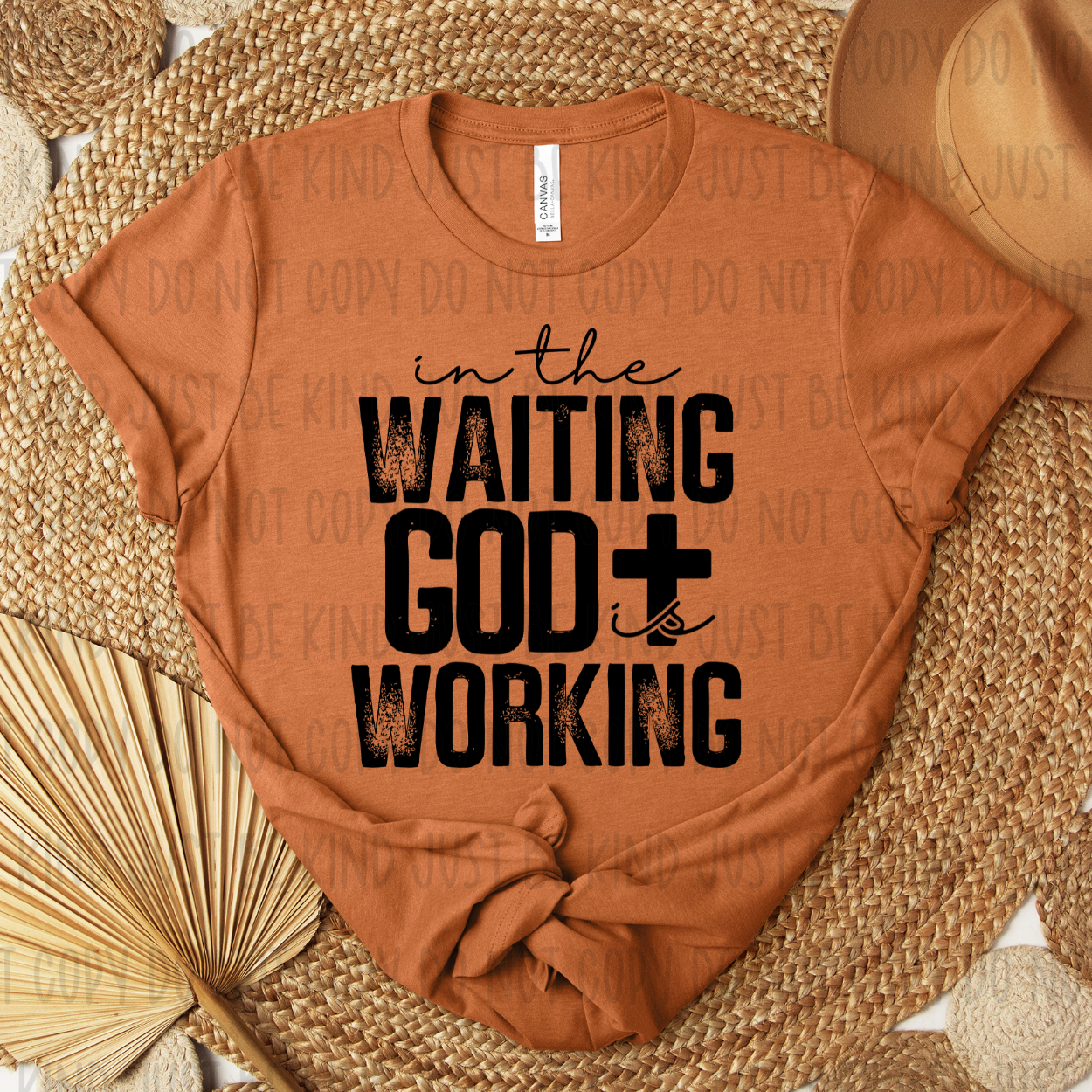 In The Waiting God is Working *black (Revel) 72731 DTF Transfer – Mud ...