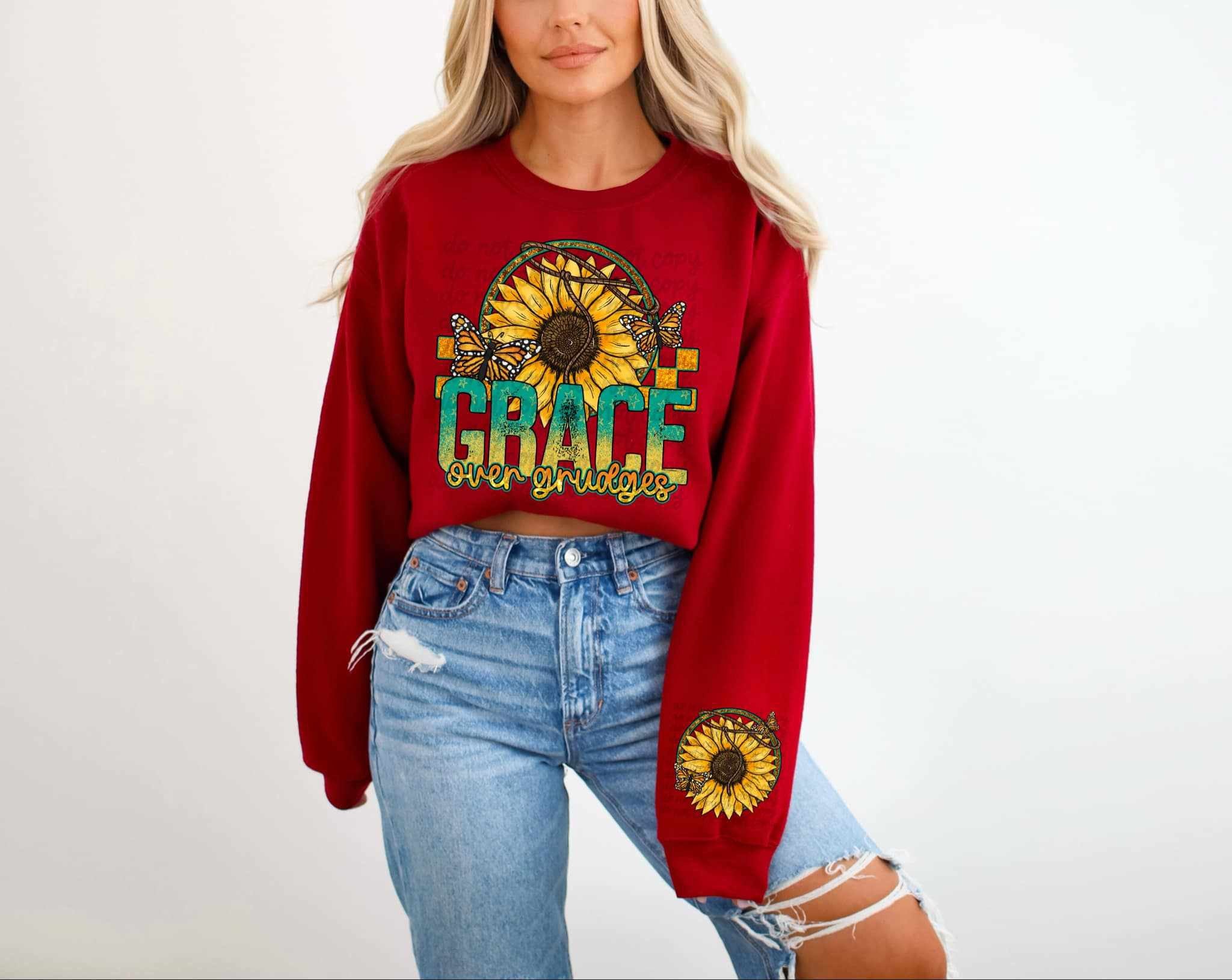 Grace over grudges FRONT 84784 DTF transfer – Mud & Grace Transfers