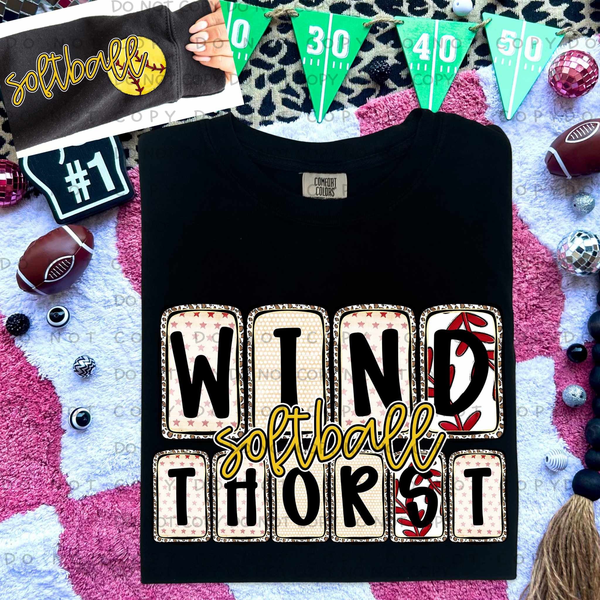 Windthorst Softball FRONT (Caplinger) 82768 DTF transfer – Mud & Grace ...