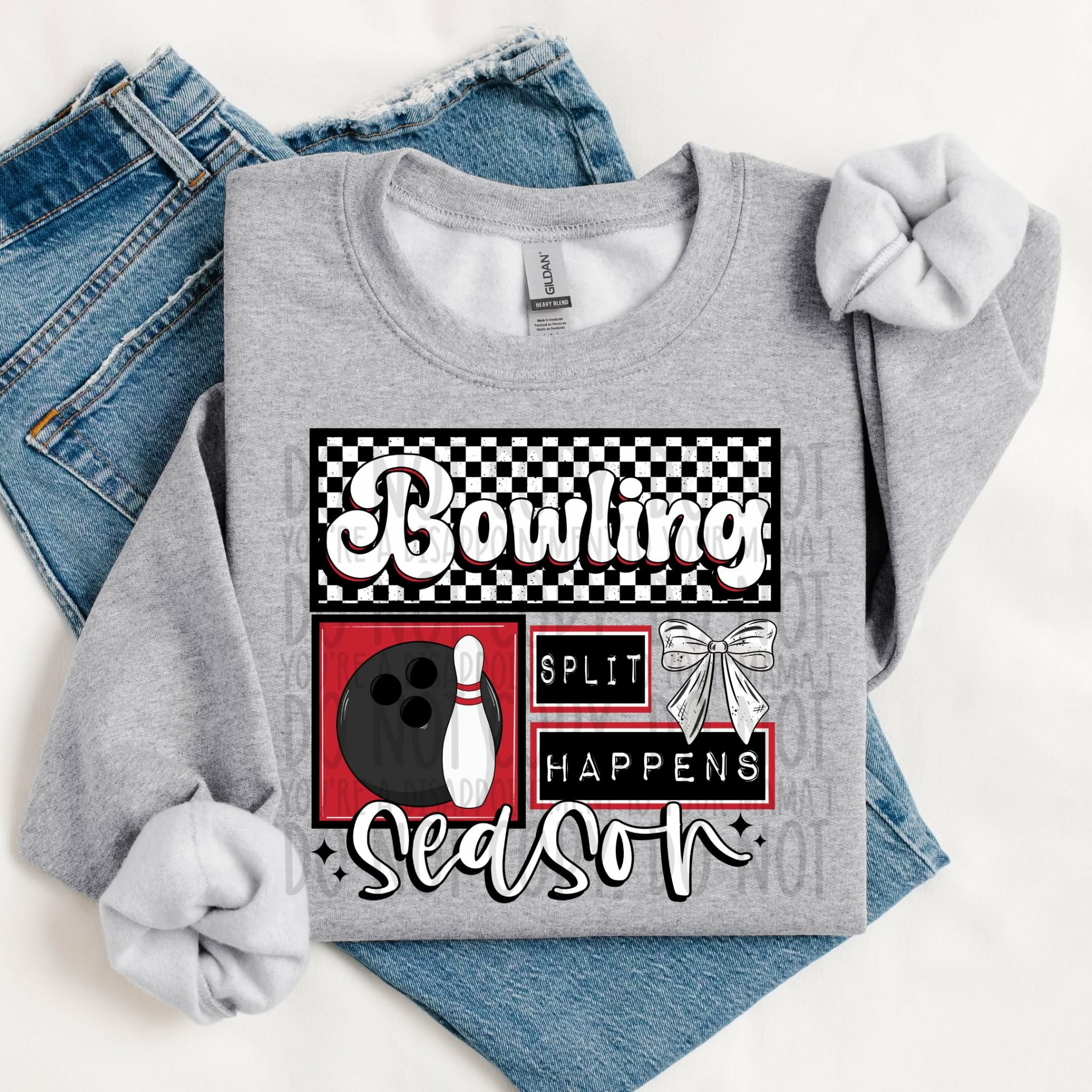 Bowling season collage (SWD) DTF transfer – Mud & Grace Transfers