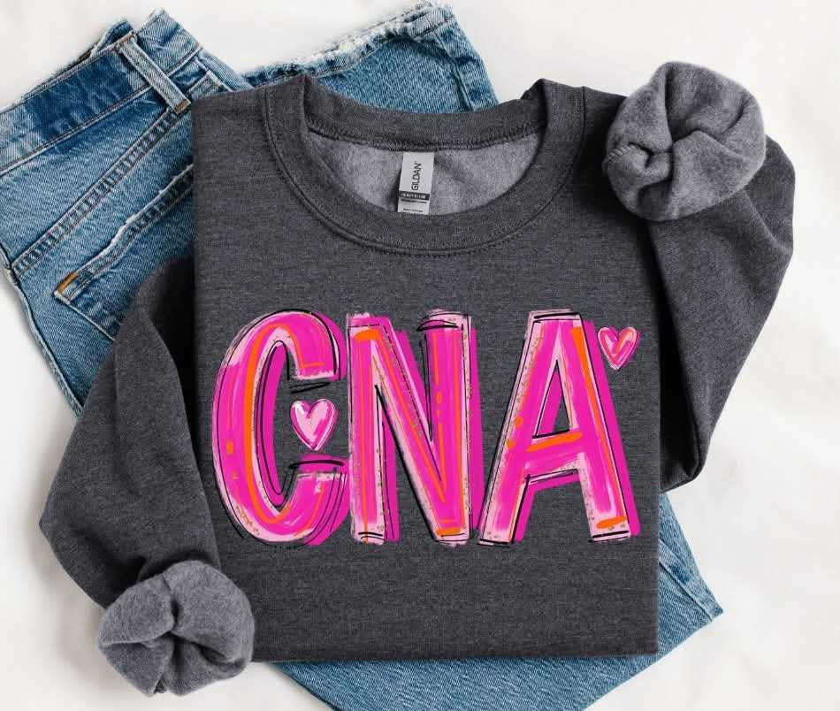 CNA pink brushstroke (S&G) 79662 DTF transfer – Mud & Grace Transfers