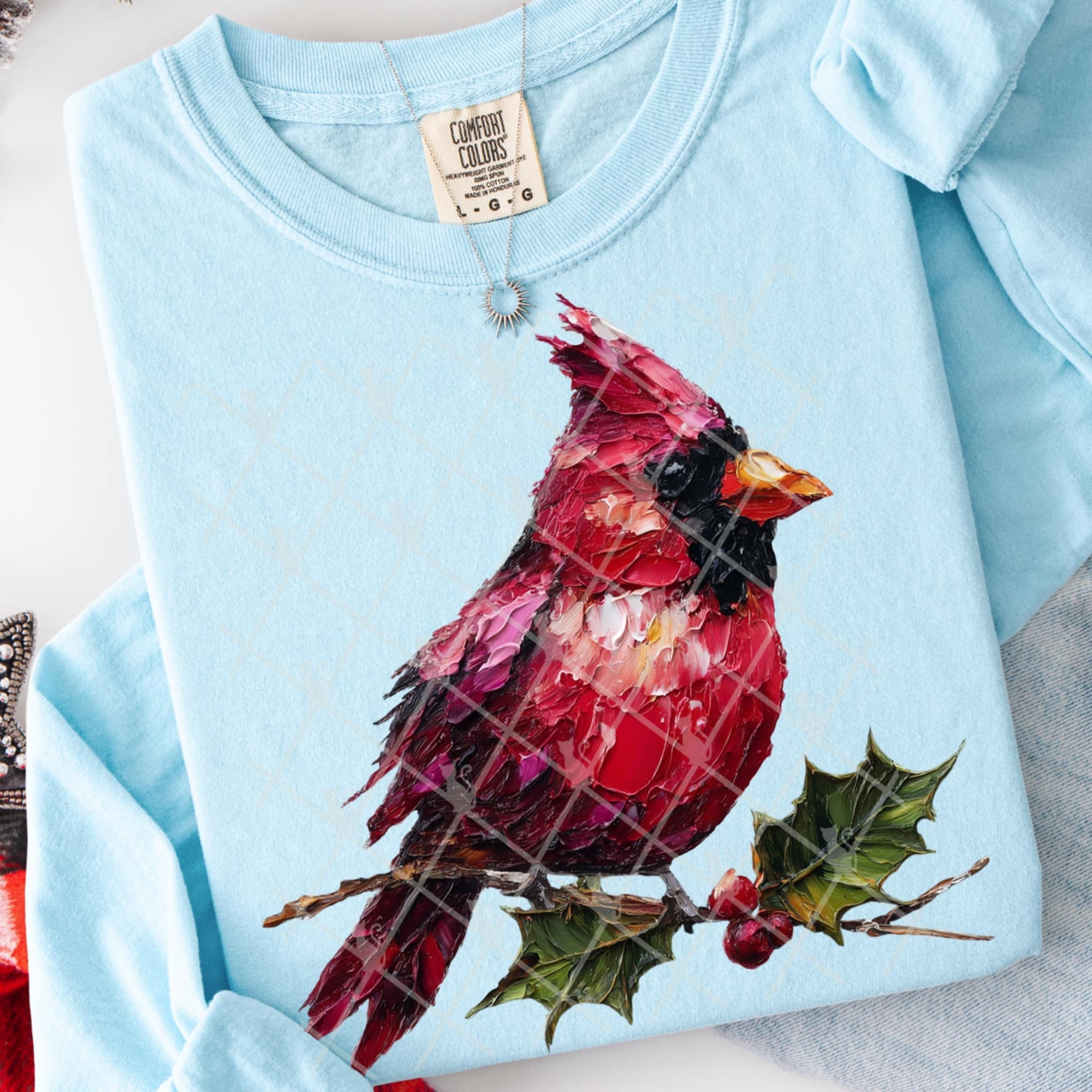 Faux Paint Red Bird (TTD) DTF Transfer – Mud & Grace Transfers