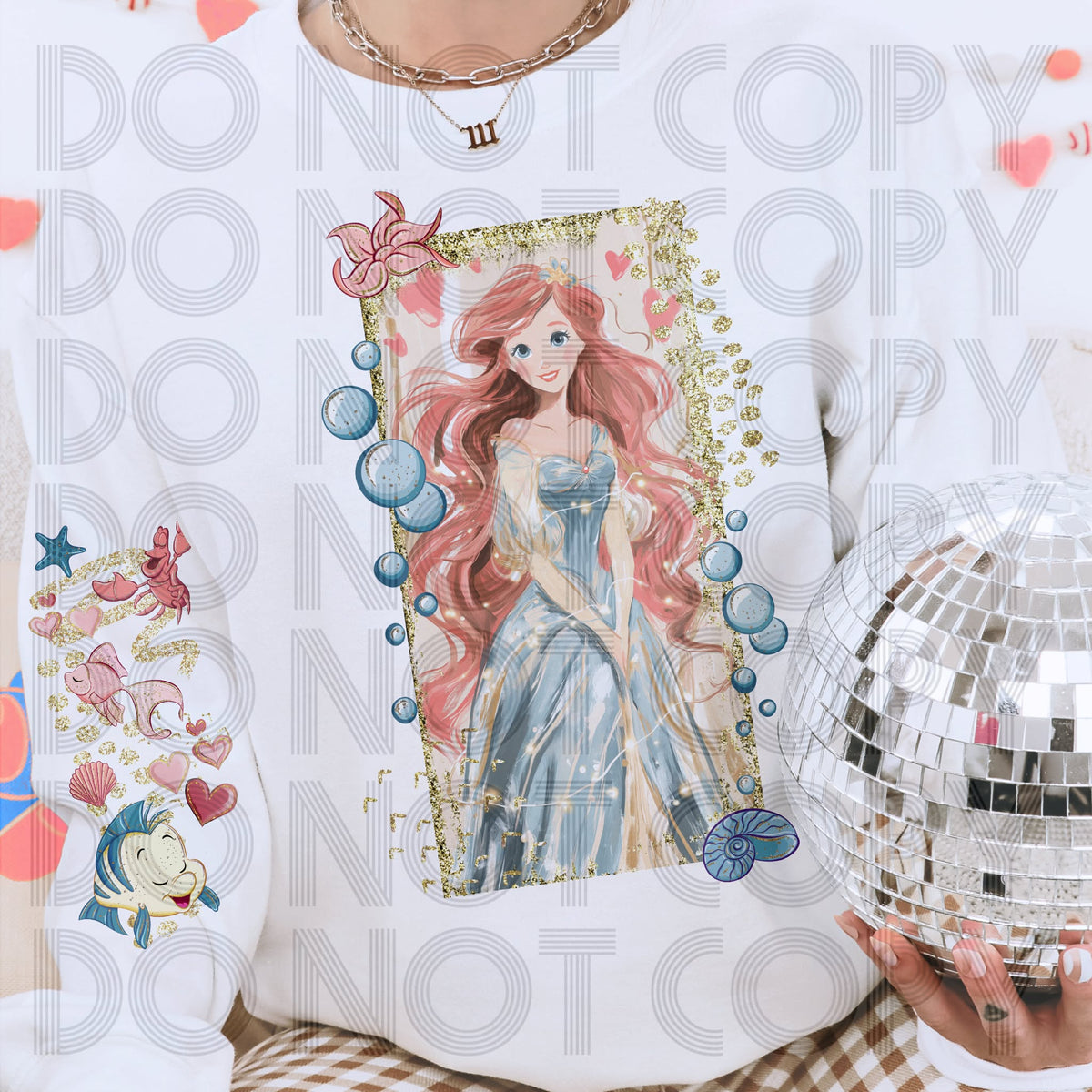 Mermaid front only no words (renewed) DTF transfer – Mud & Grace Transfers