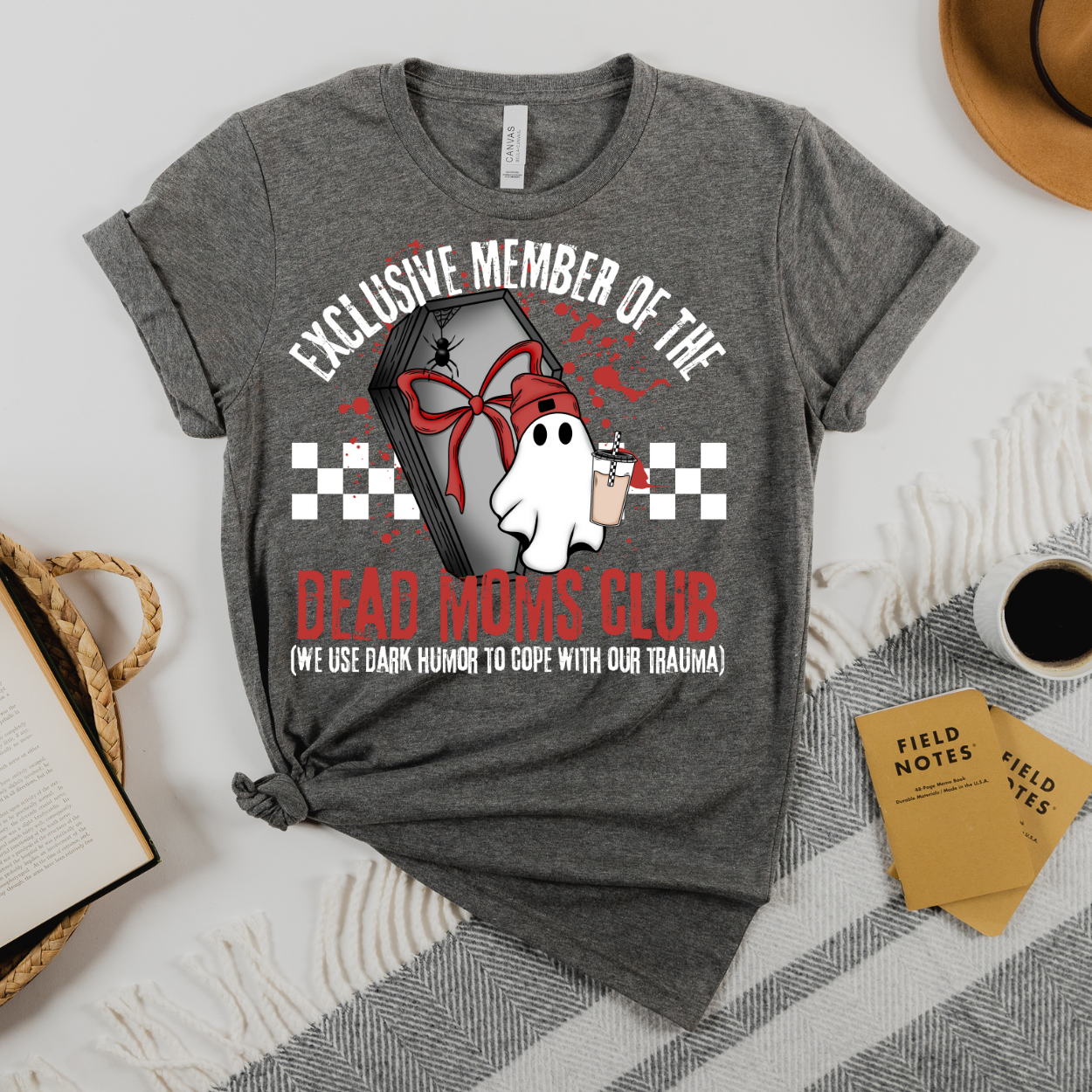 Exclusive Member Of The Dead Moms Members Club (White) 68613 DTF Trans ...