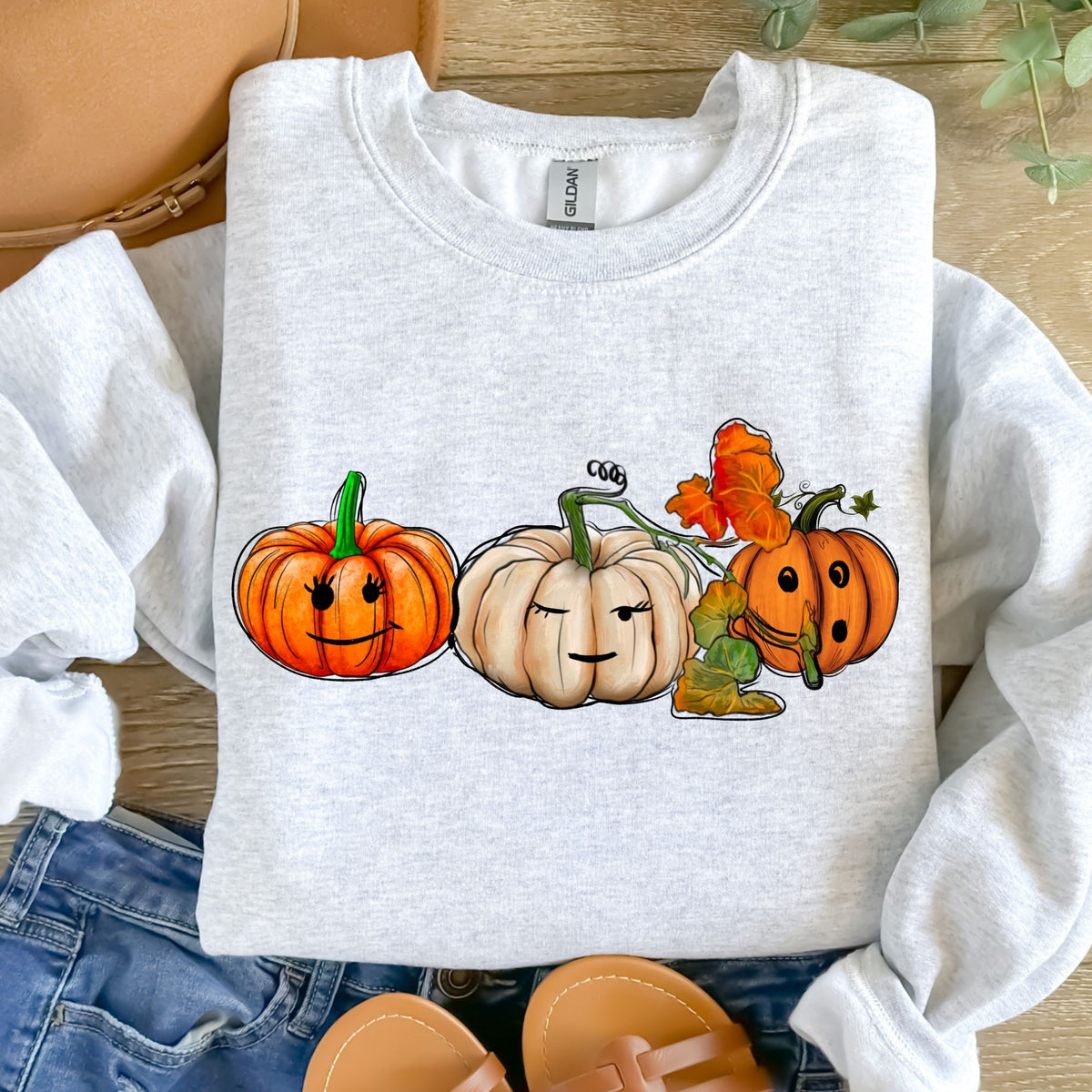 Pumpkin Faces-38340-DTF transfer – Mud & Grace Transfers