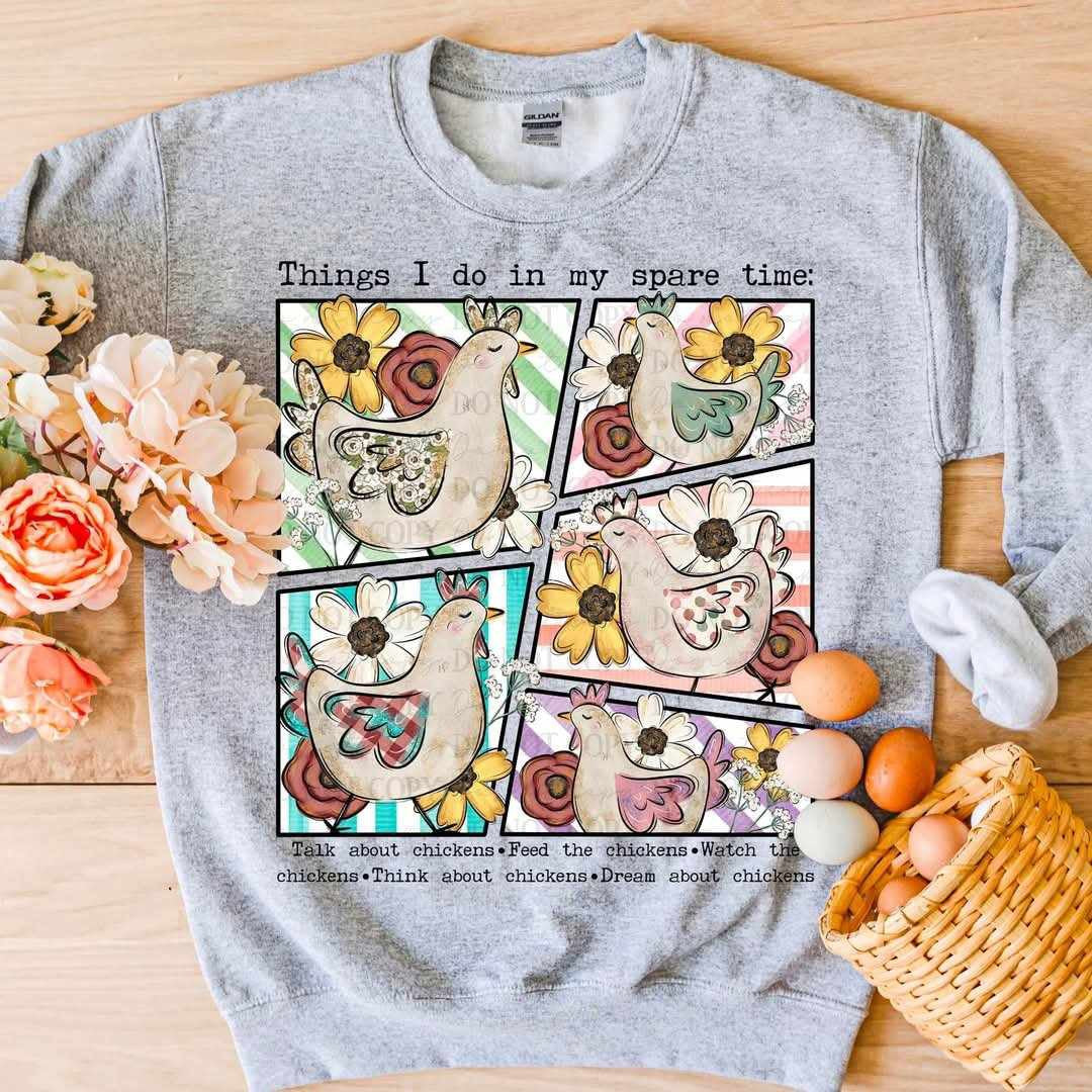 Things I do in my spare time chickens (ABD) 79716 DTF transfer – Mud ...