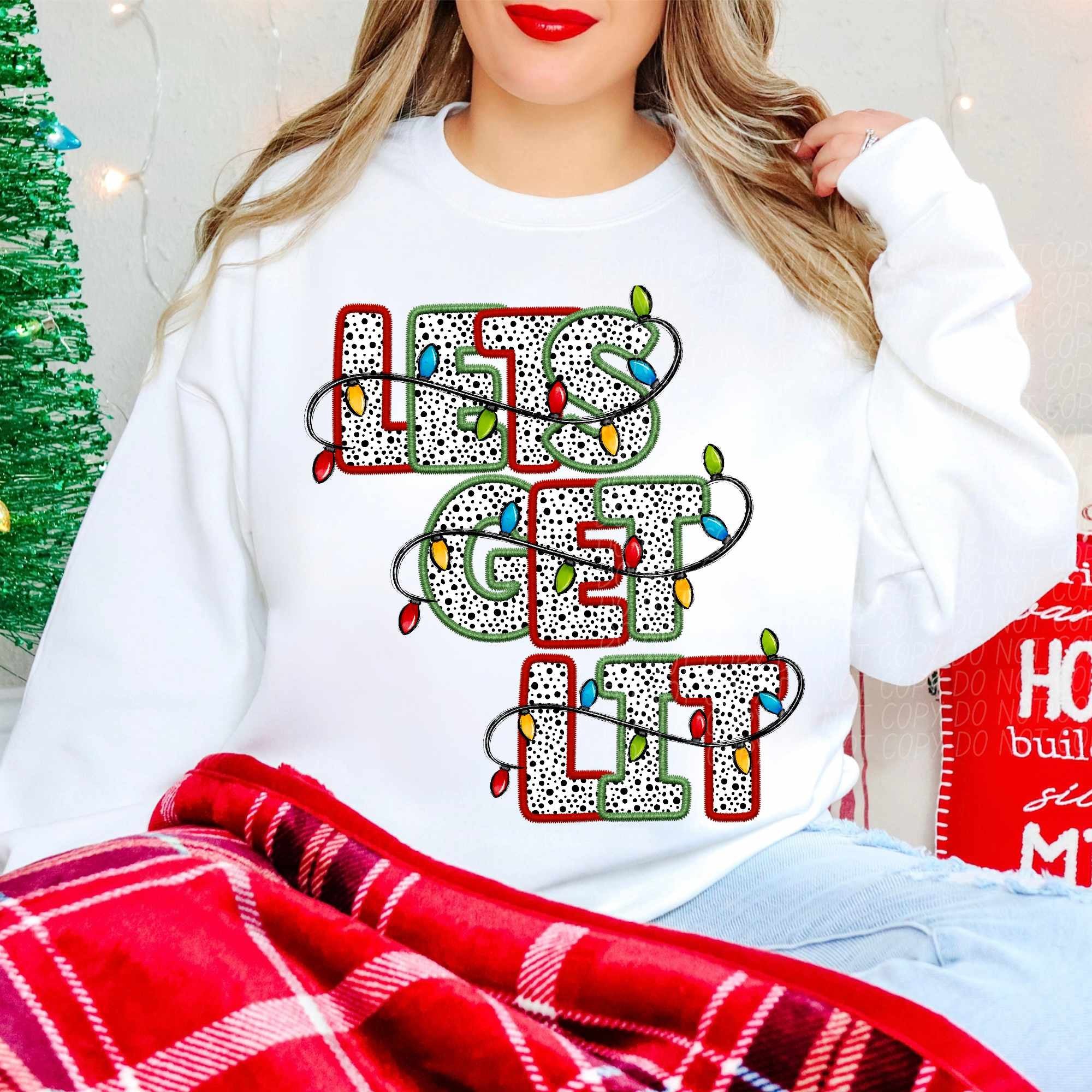 Let’s get lit Dalmatian filled SLANTED (CITY) 70028 DTF transfer – Mud ...