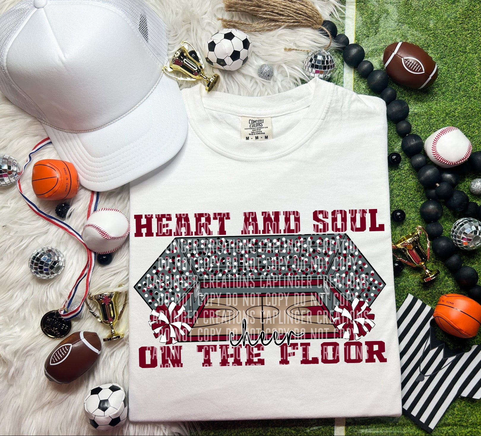 Heart and Soul on the floor Cheer Maroon (Caplinger) DTF transfer – Mud ...