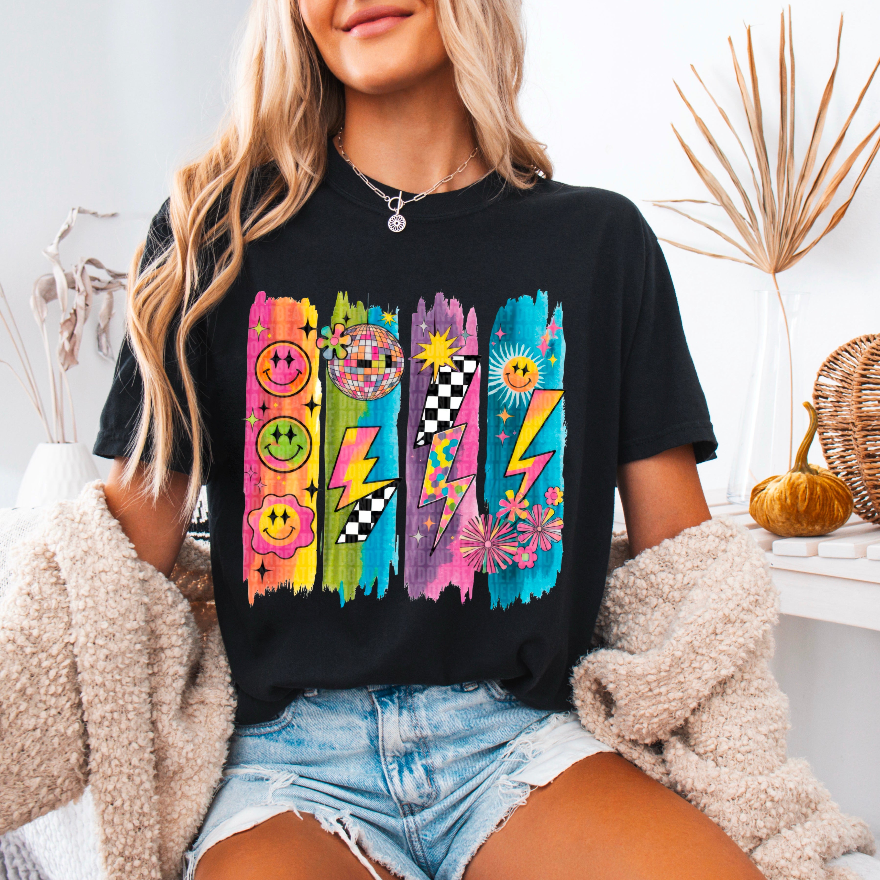 Groovy brushstrokes 93413 DTF transfer – Mud & Grace Transfers