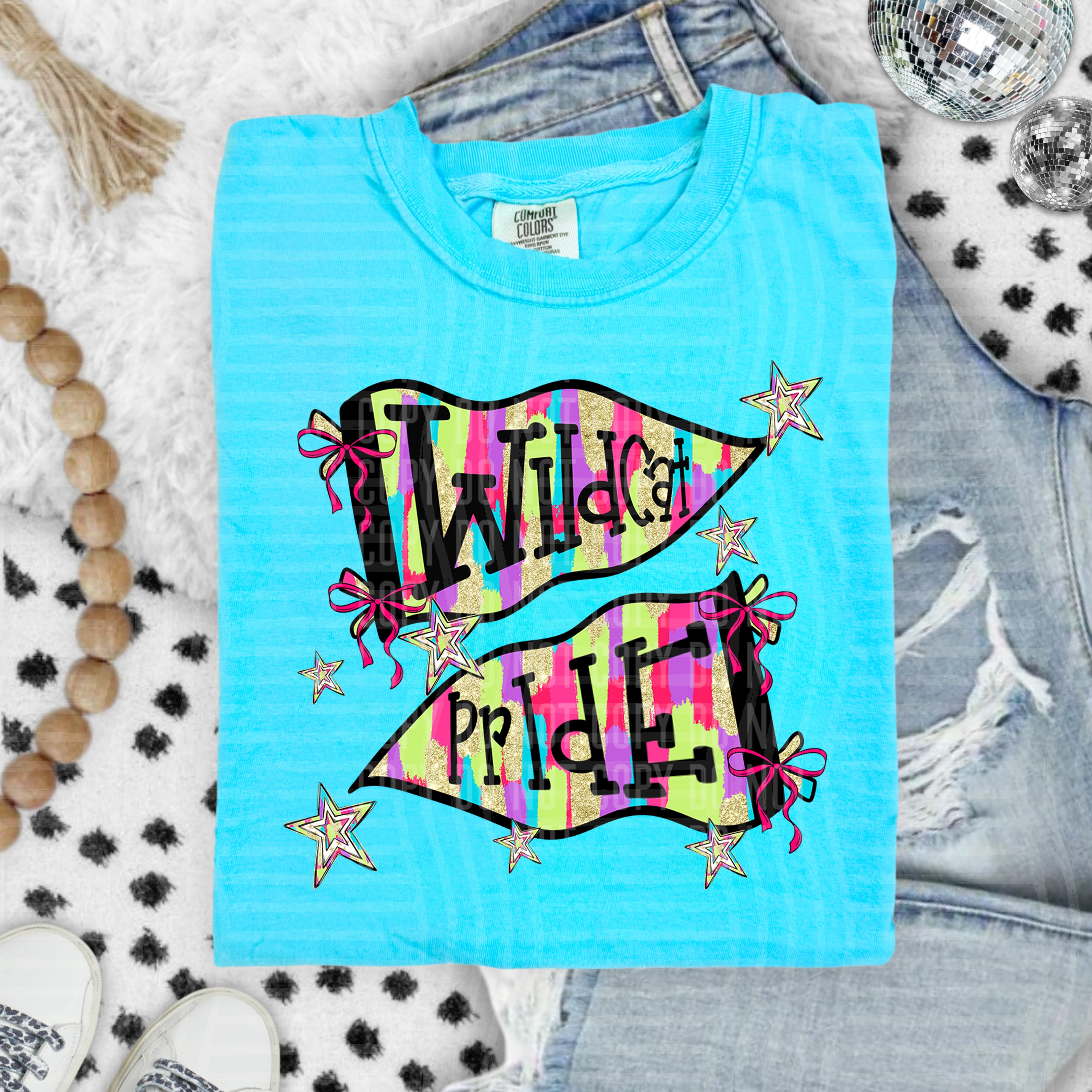 Wildcat Pride - Brushstroke Flag 108476 DTF transfer – Mud & Grace ...