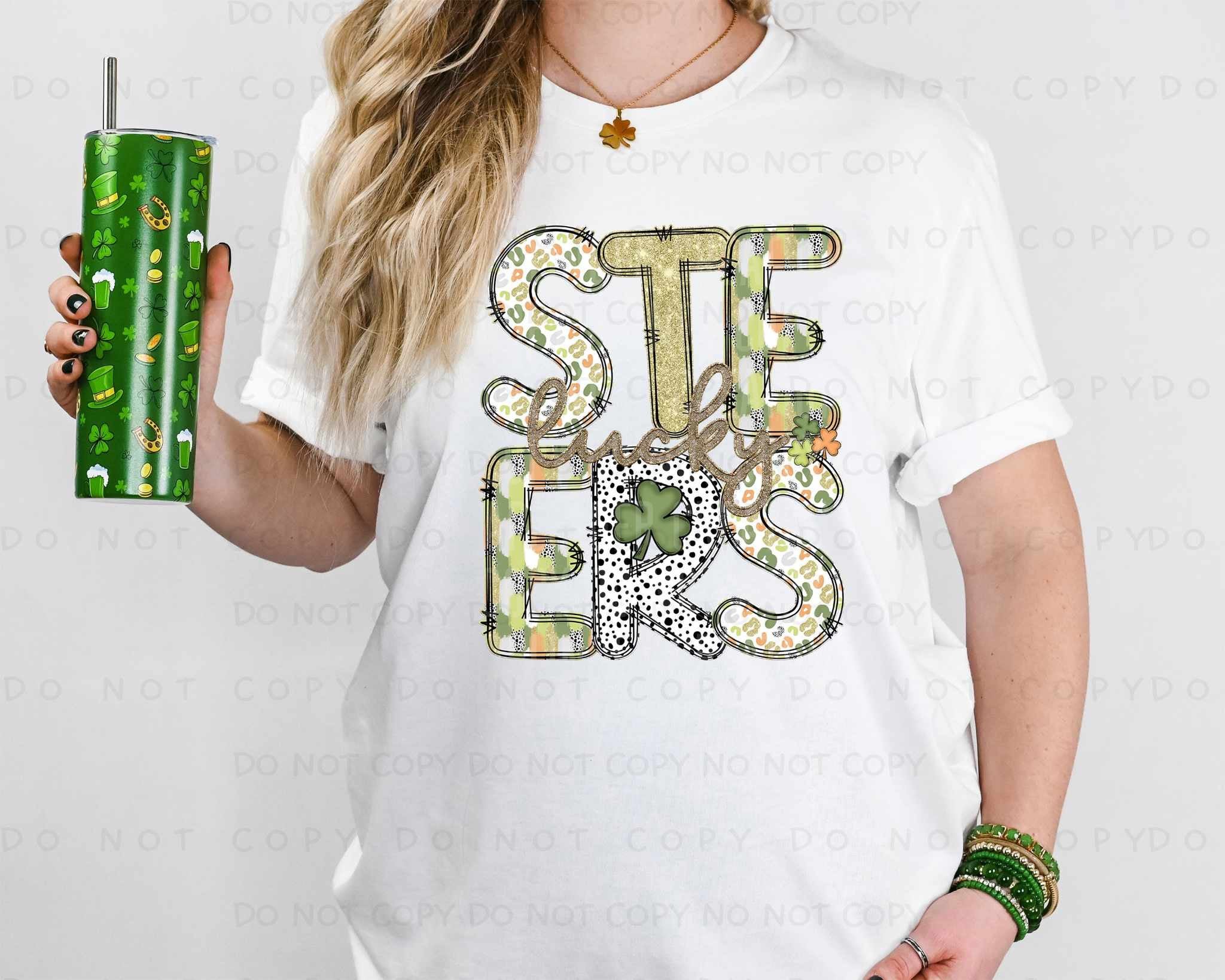 Lucky steers st Patrick patterns (caplinger) 82534 DTF transfer – Mud ...