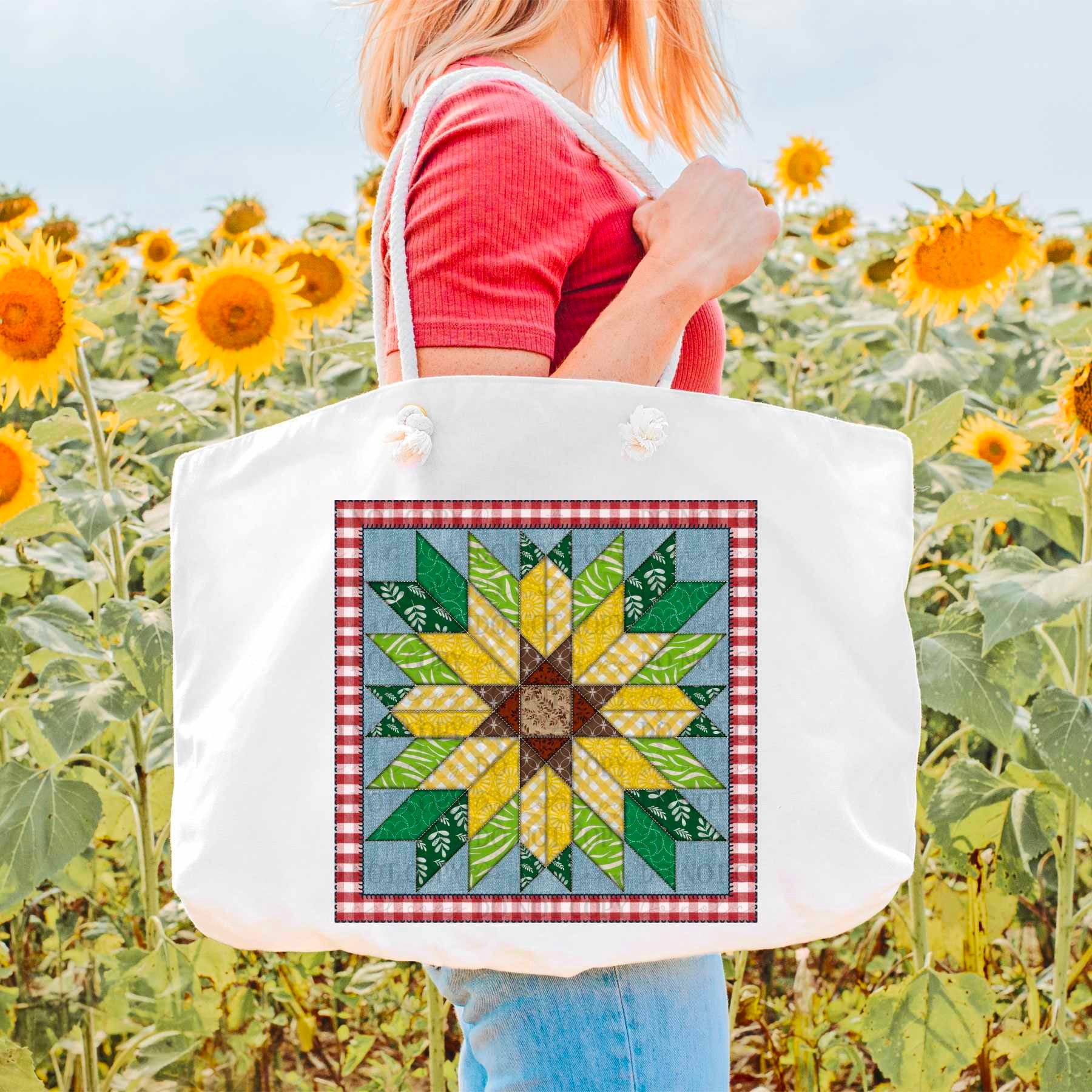 Sunflower flower FRAME (ABD) 79712 DTF transfer – Mud & Grace Transfers