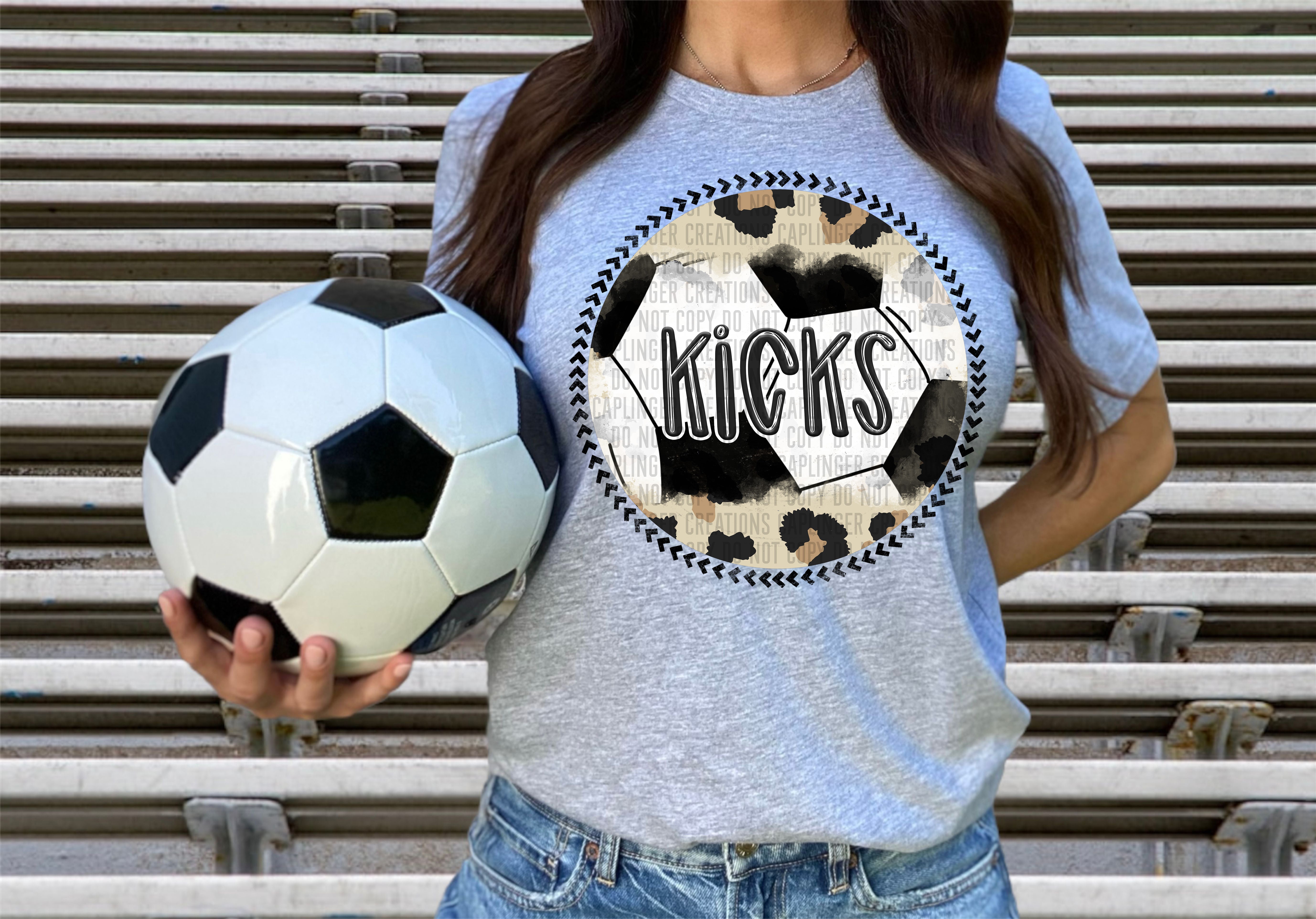 Kicks soccer background (Caplinger) DTF transfer – Mud & Grace Transfers