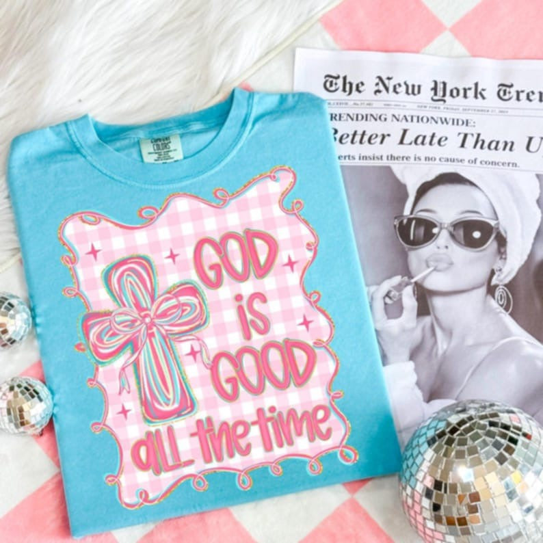 God is good cross frame DTF transfer – Mud & Grace Transfers